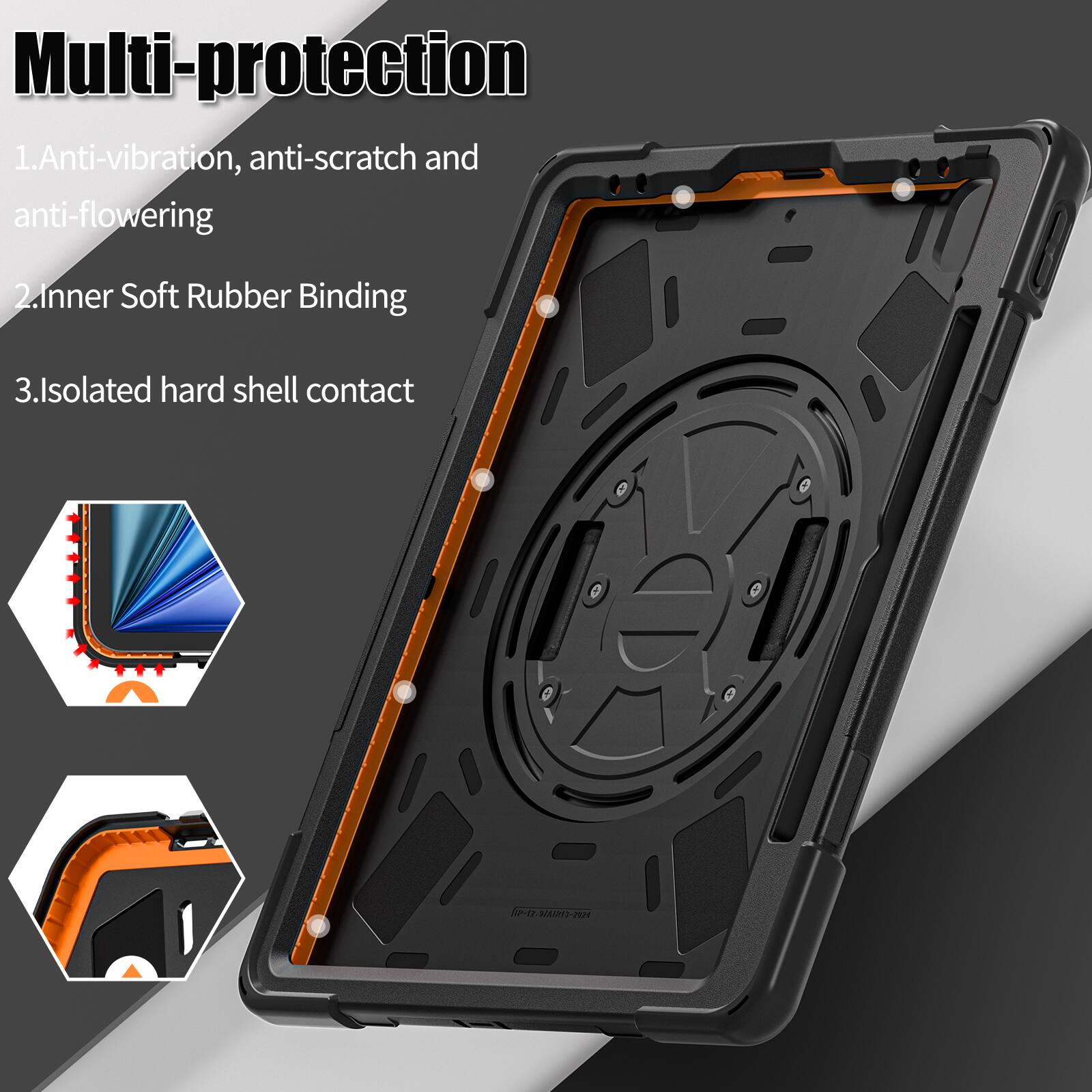 Dteck Full Body Case for Apple iPad Air (M2) 13" 2024 with Shoulder ...