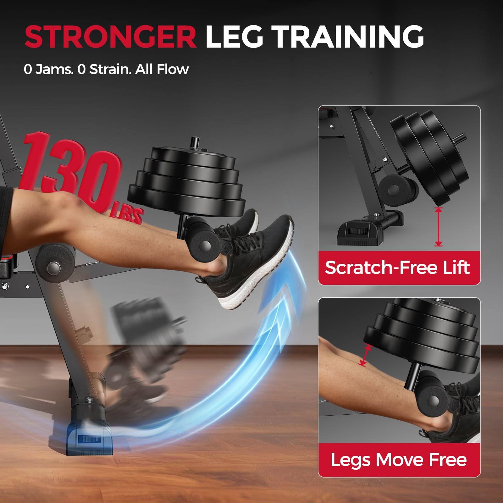 FLYBIRD 3 in 1 Adjustable Weight Bench with Leg Extension & Preacher ...