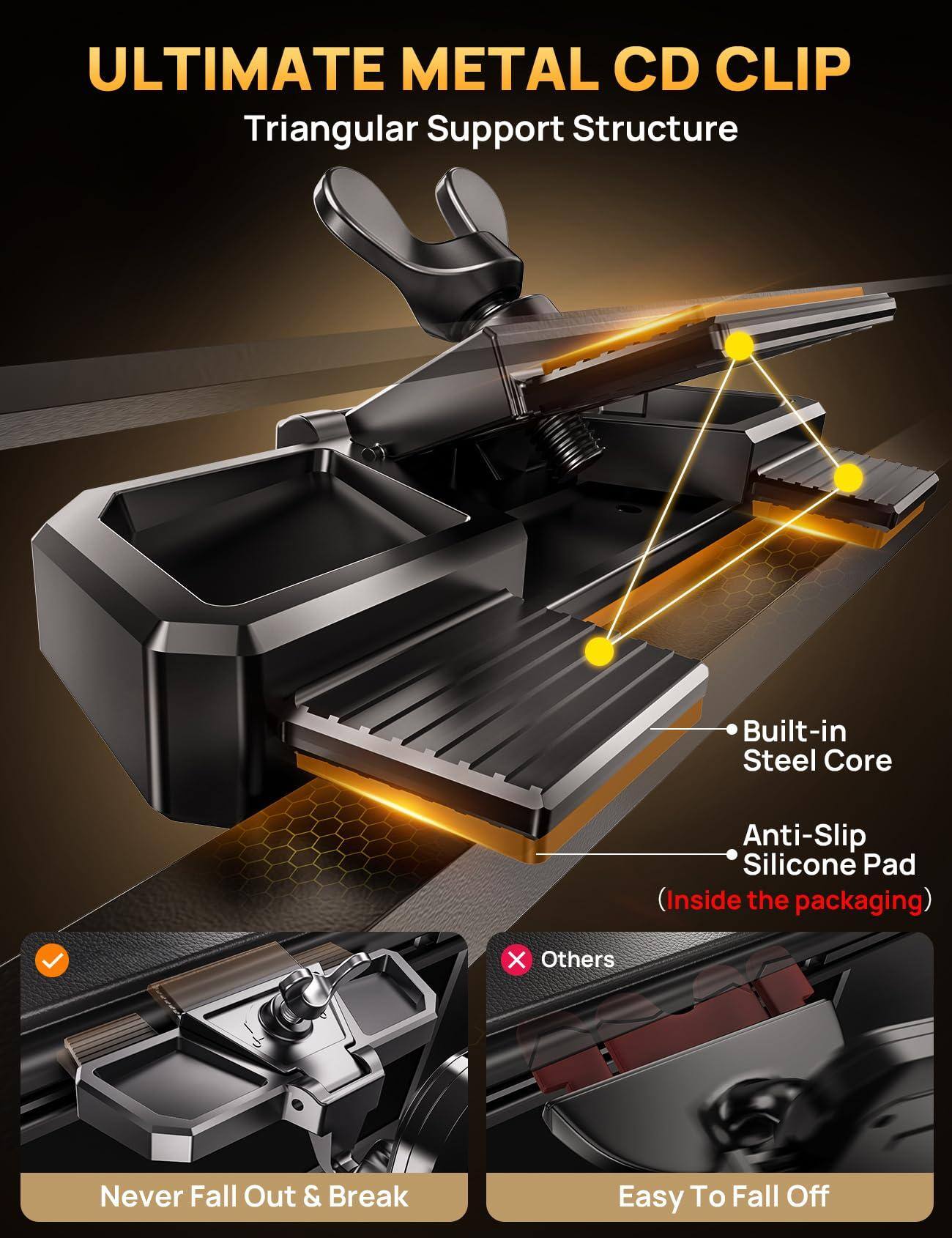 PO3TICJUNKI3 Cd Slot Phone Mount Upgraded Car Holder 360° Adjustable ...