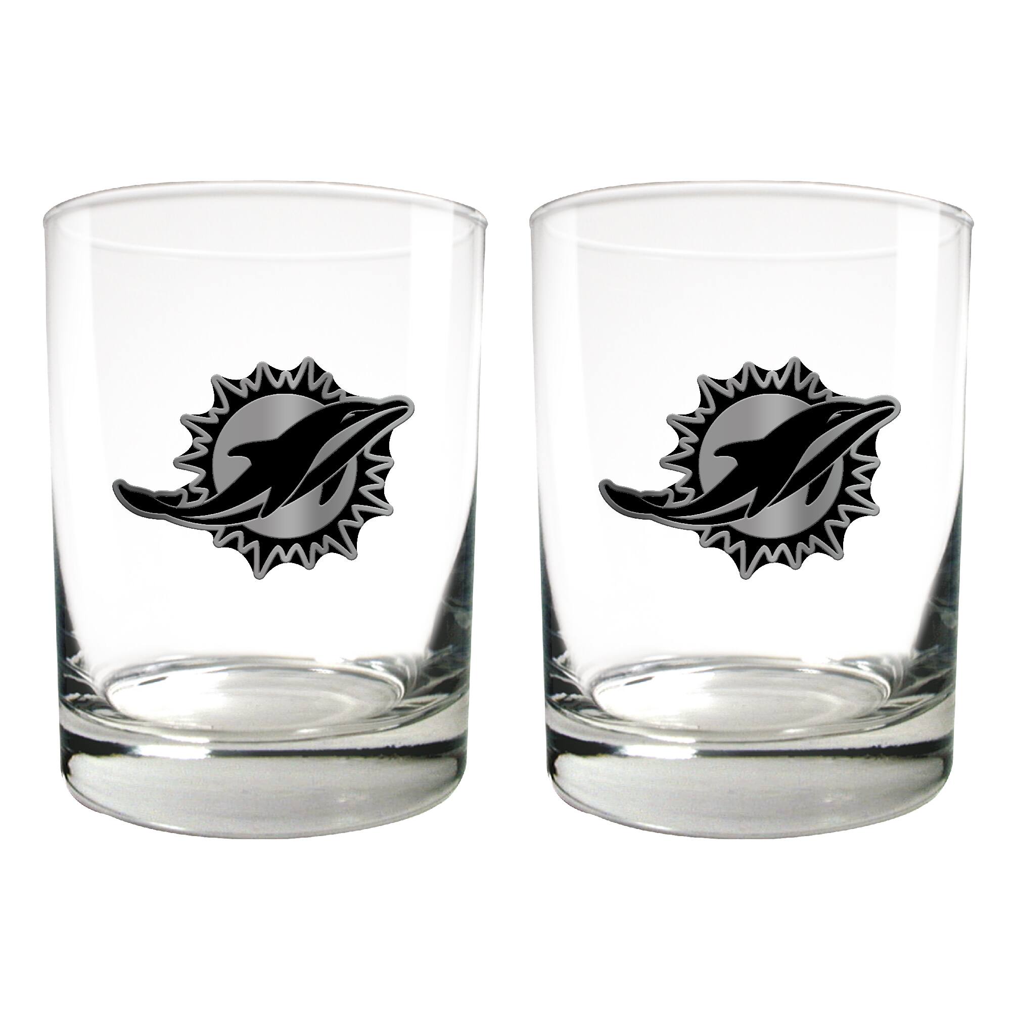 Great American Products Miami Dolphins 15oz. Legacy Rocks Glass Set ...