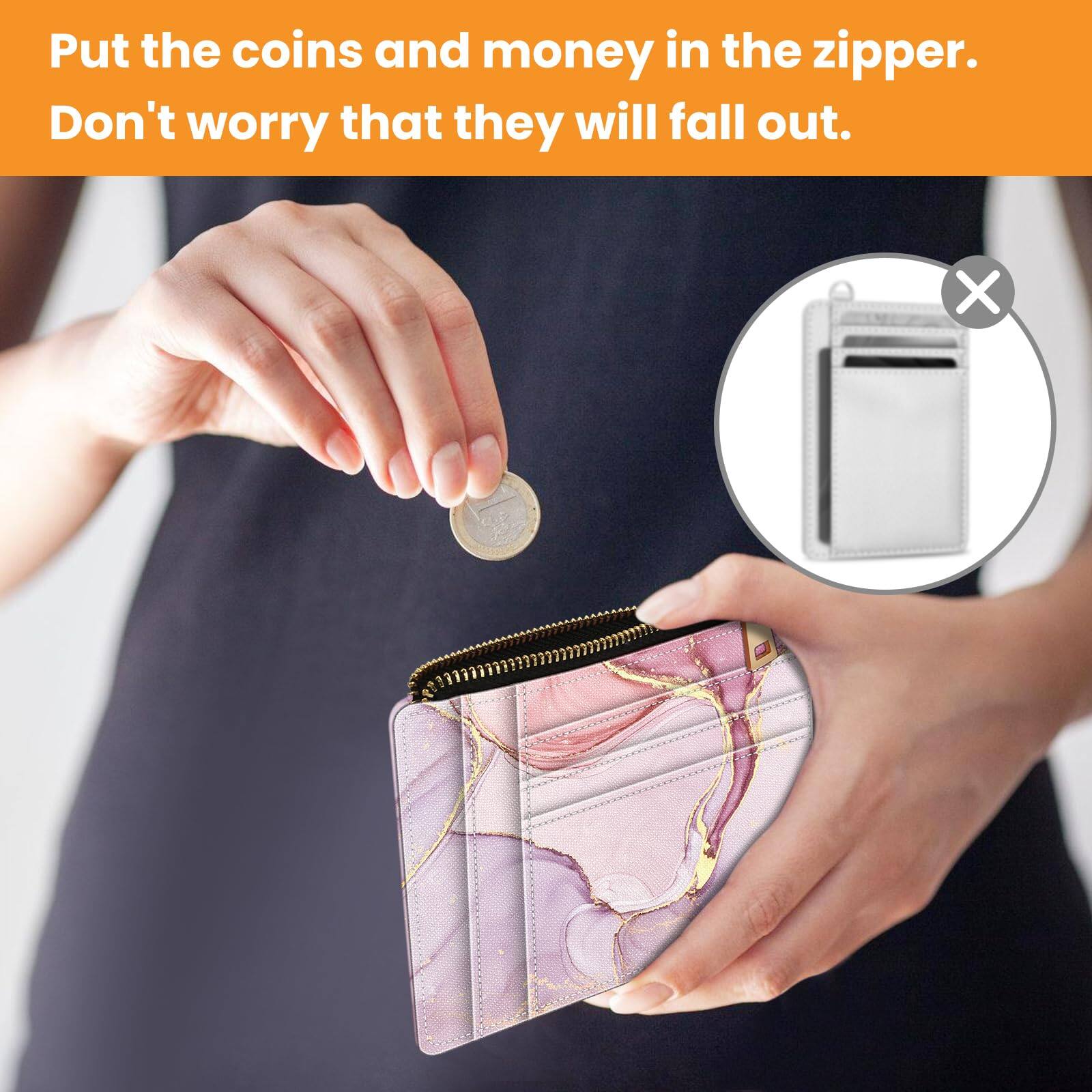 Jadie Link Small Wallet Women Rfid Thin Ladies Credit Card Holder pink ...