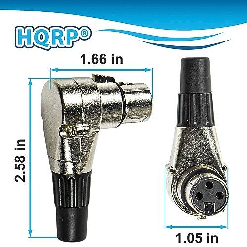 HQRP 3 Pin XLR Right Angle Female Connector Adjustable 7 Position Mic ...