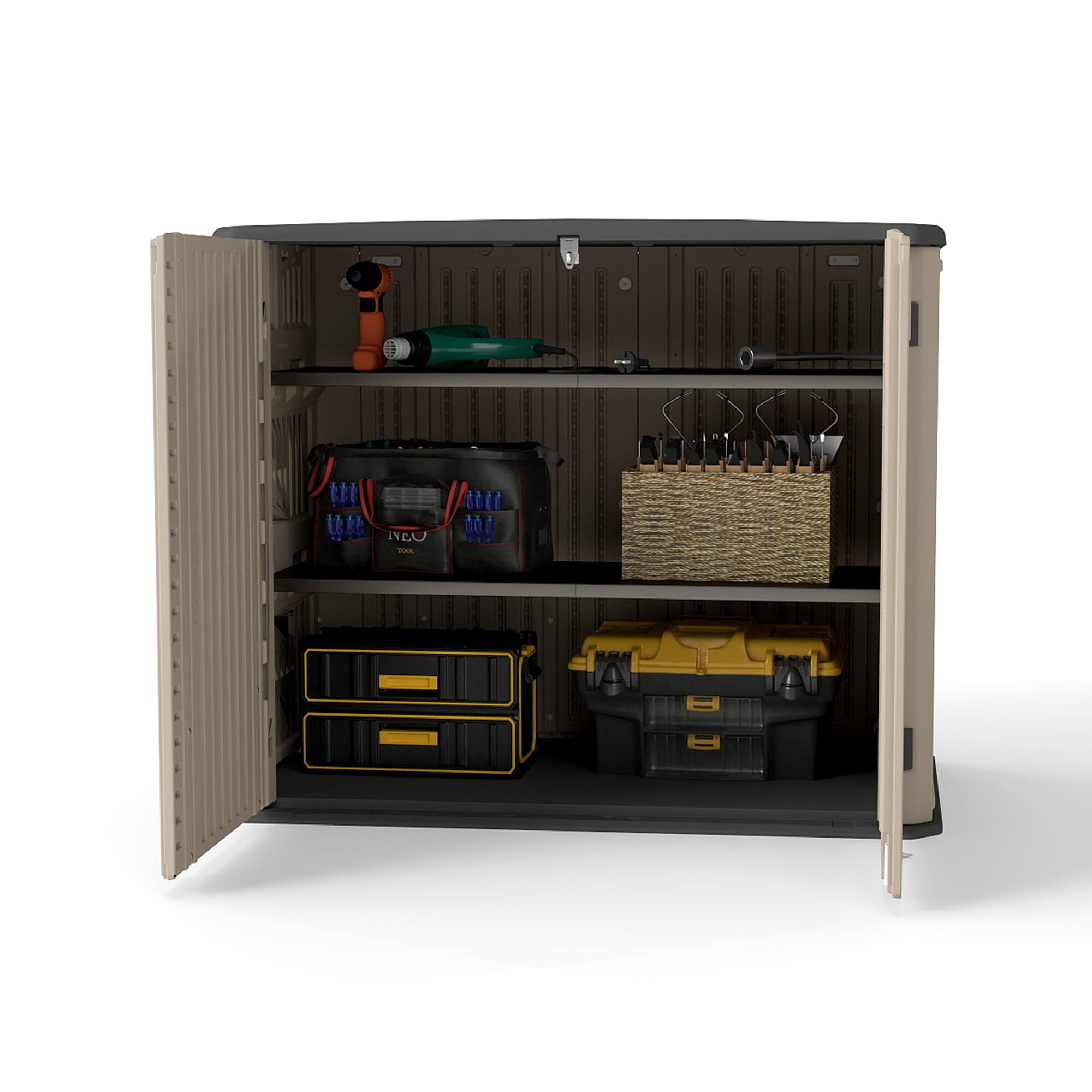 Decksplore Outdoor Storage Shed Horizontal Storage Box Waterproof 26 Cu ...