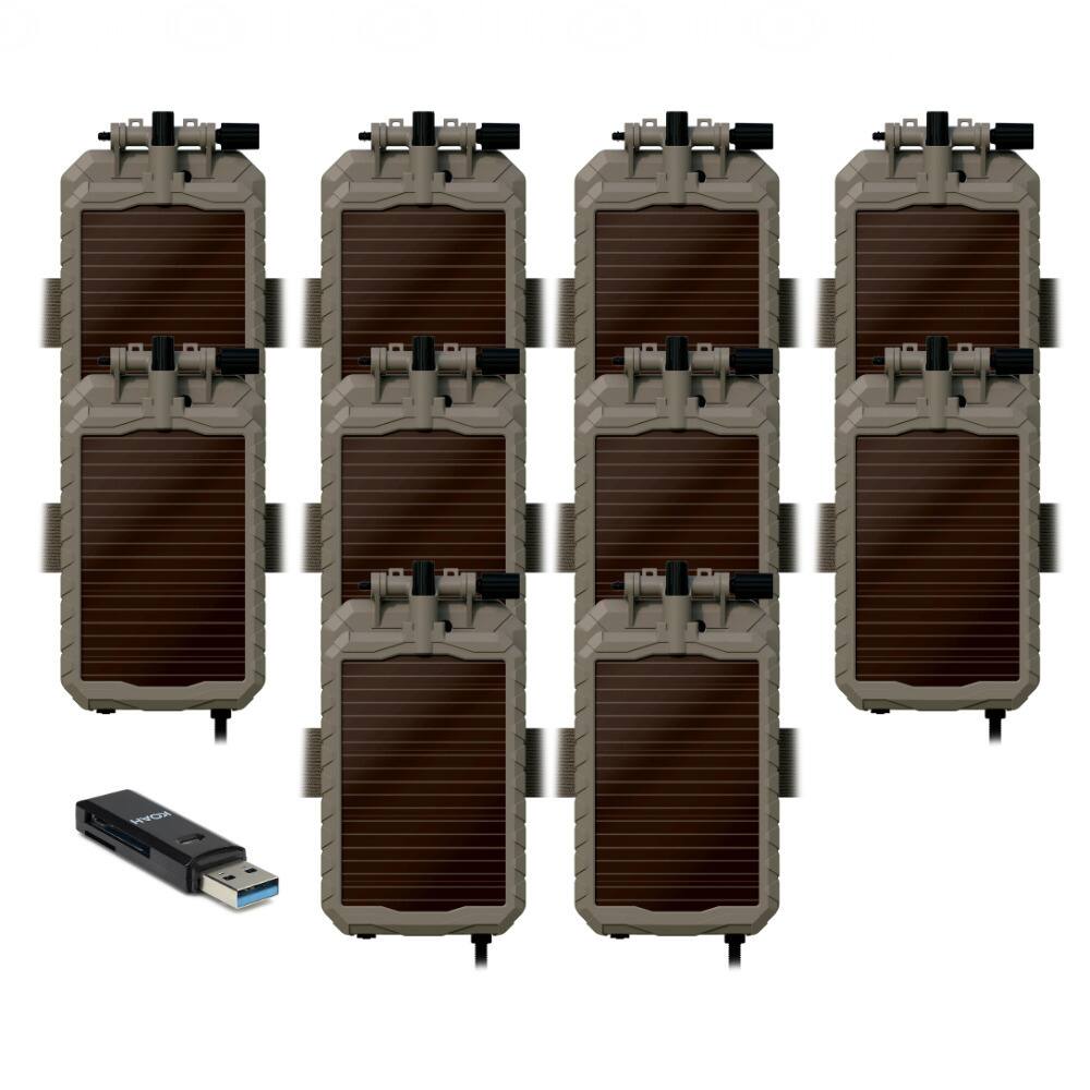 Stealth Cam Sol Pak 12V Solar Battery (10 Pack) Bundle with Memory Card ...