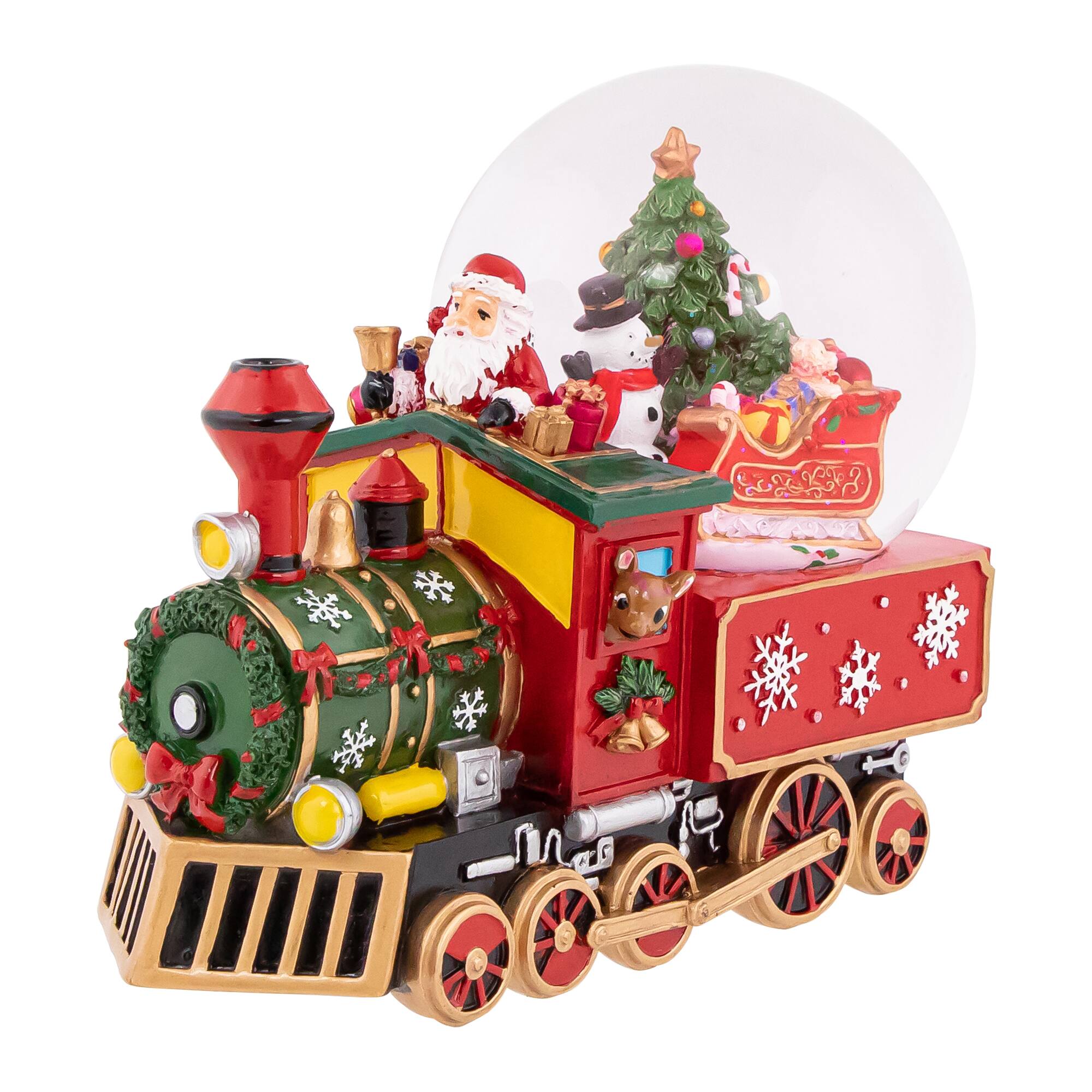 Northlight Santa Driving the Train Musical Christmas Snow Globe 8.25 ...