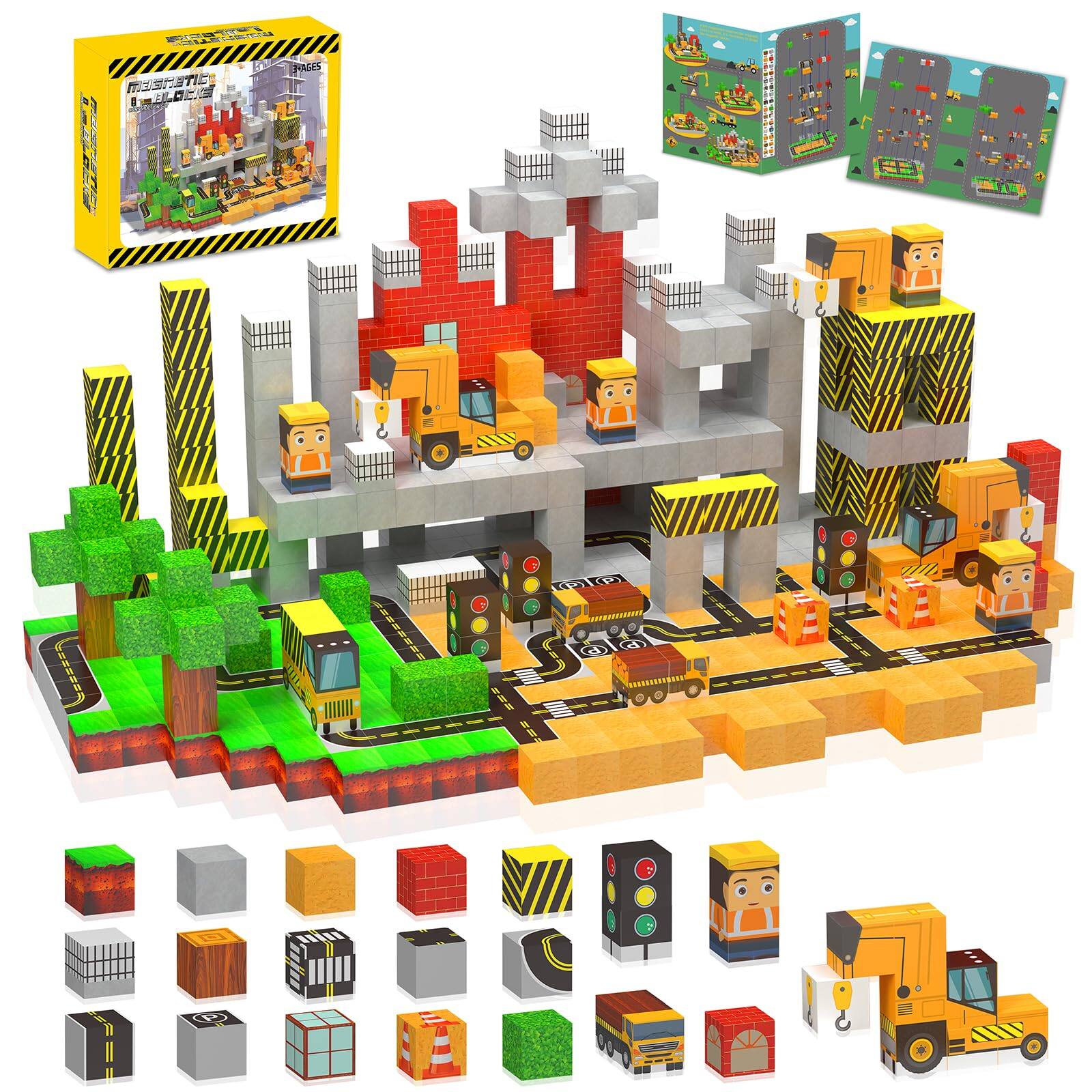 Leash Valley Magnetic Blocks Light Up Building Block Cubes Forest Set ...