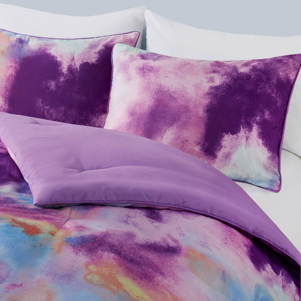 Gracie Mills Orion Dreamscape Watercolor Tie Dye Comforter Set with ...