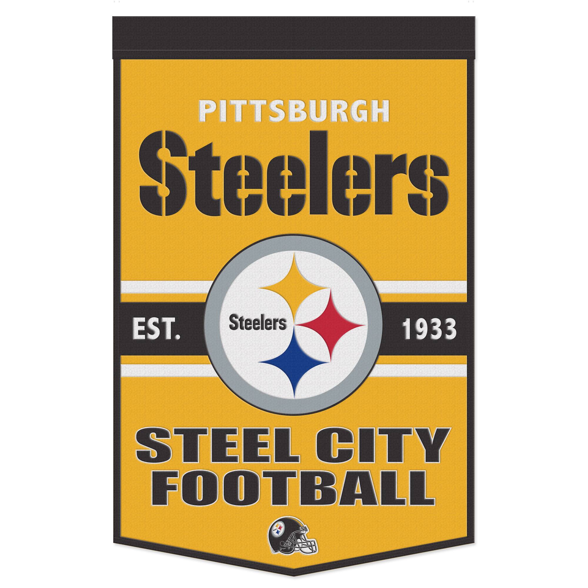 WinCraft Pittsburgh Steelers 24" x 38" Primary Logo Banner Multicolor ...