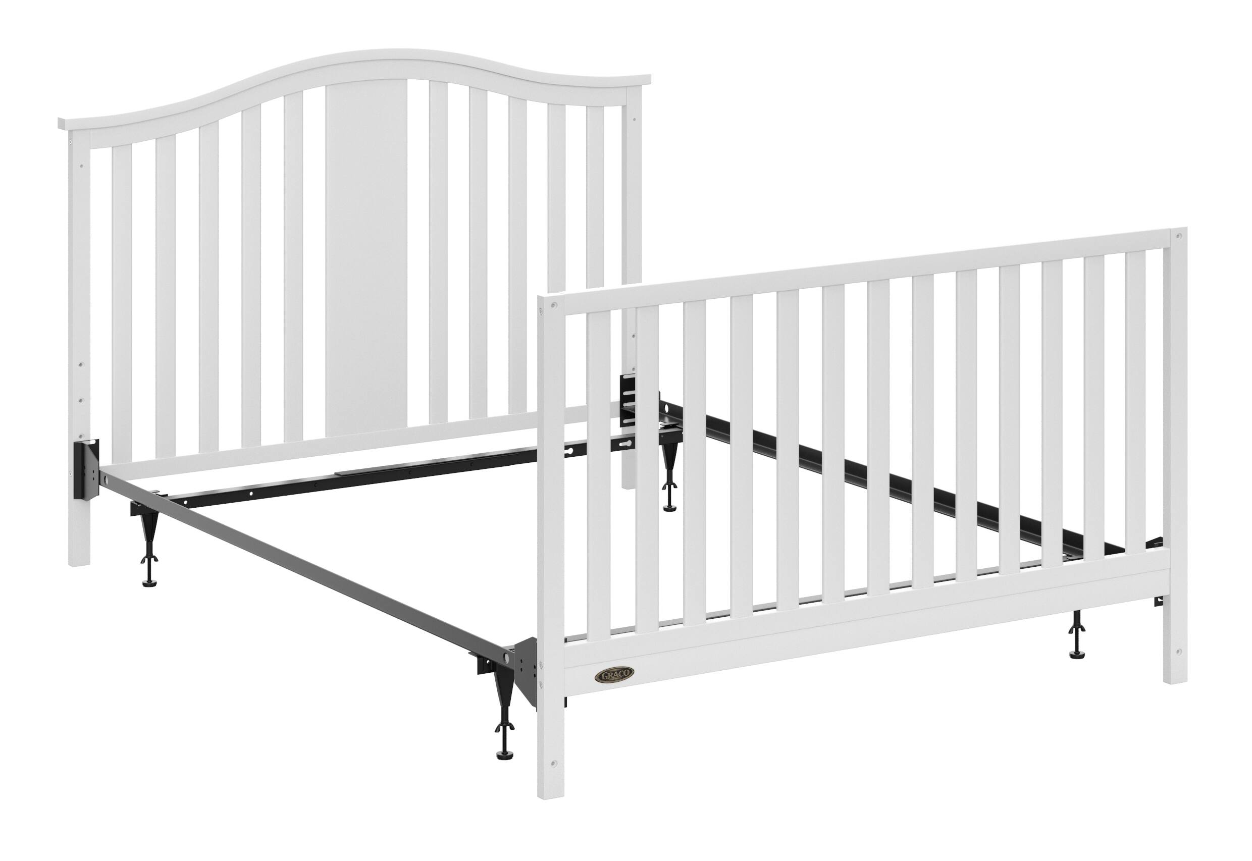 Best Buy: Graco Full-Size Crib Conversion Kit – Metal Bed Frame Black ...