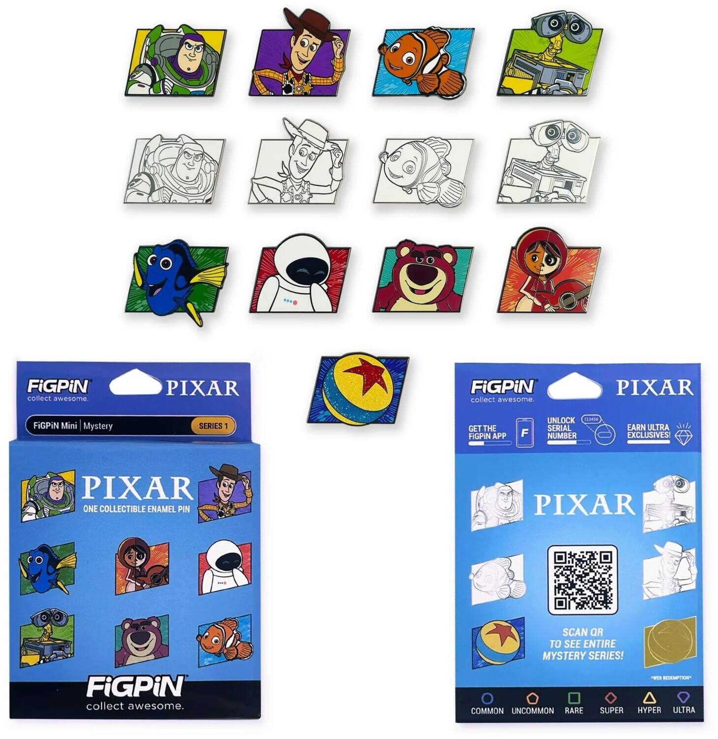 PopMarket FiGPiN Mystery Mini Pin Pixar Favorites Series 1 1 Pin ...