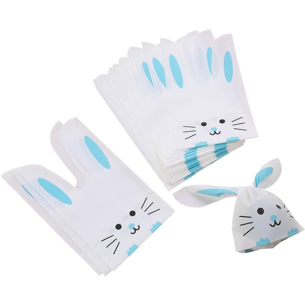 Auledio 200Pcs Cute Bunny Long Ear Candy Gift Bags, Easter Goodie Bags ...