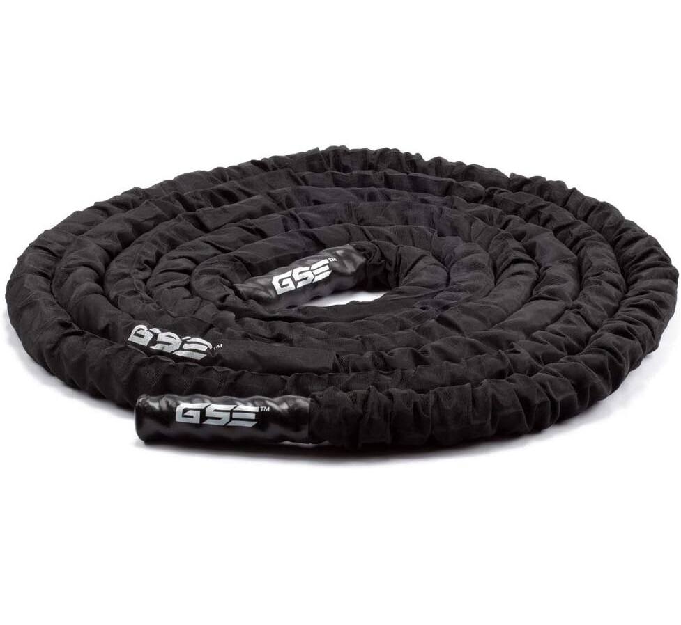 GSE Games & Sports Expert 2" Diameter Battle Rope, Workout Battle Ropes ...