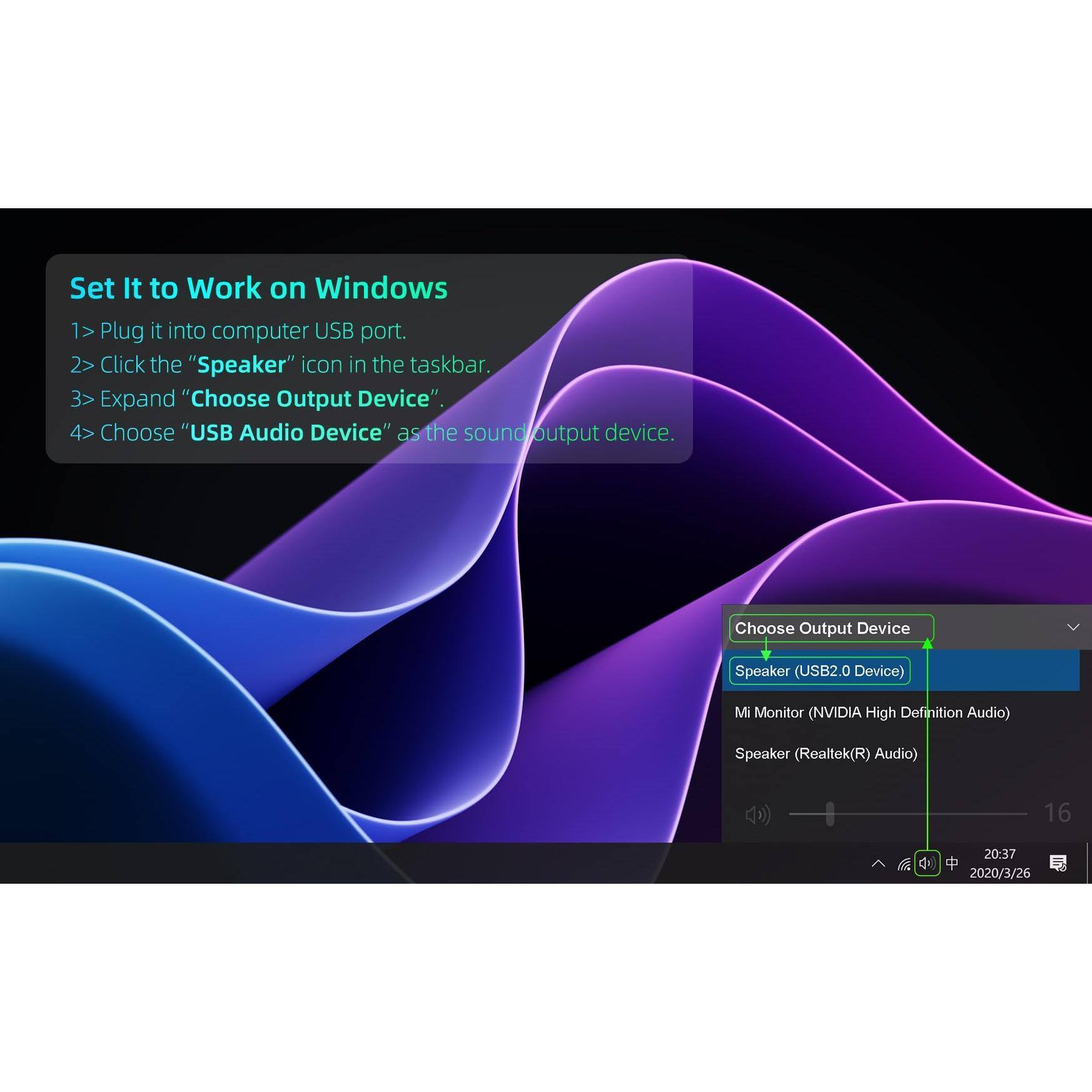 Cozy Serene Usb lamp Computer Speakers For Desktop Pc Monitor Usb Plug ...