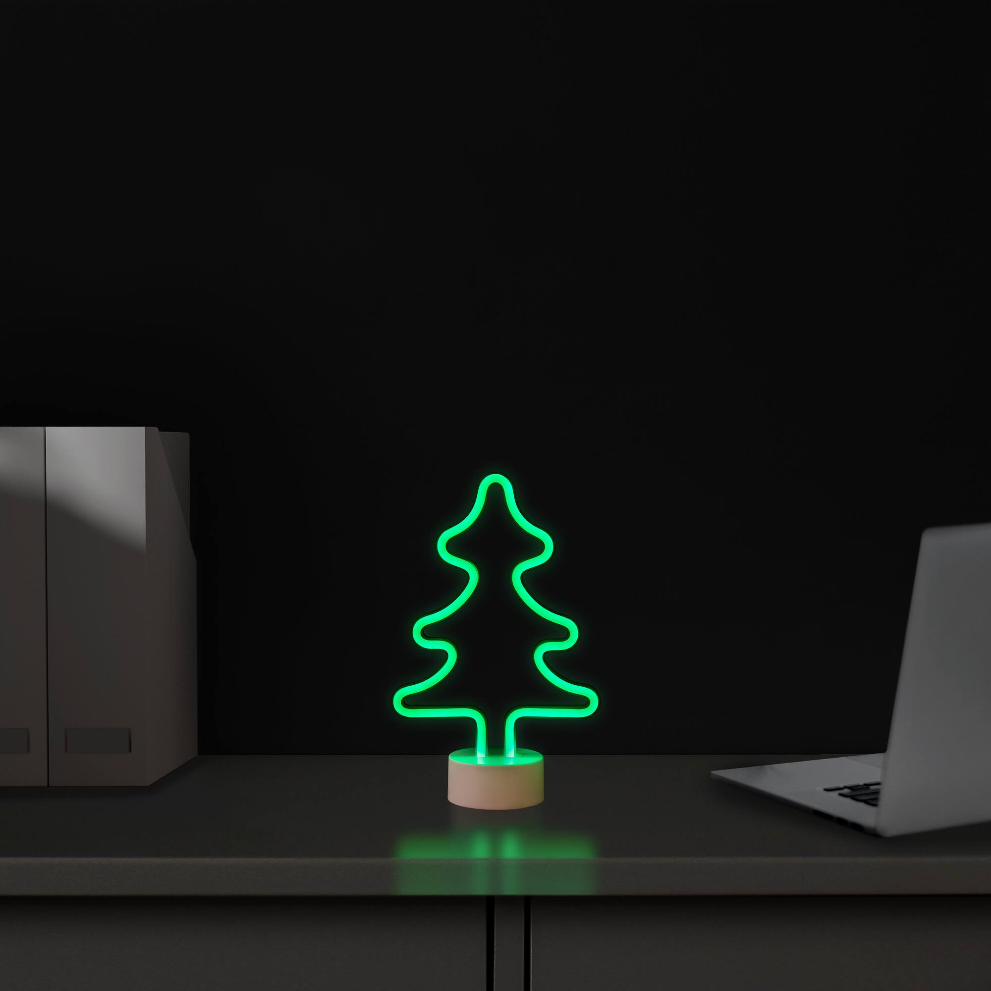 Northlight LED Christmas Tree Neon Table Light 11" Green 33377744 ...