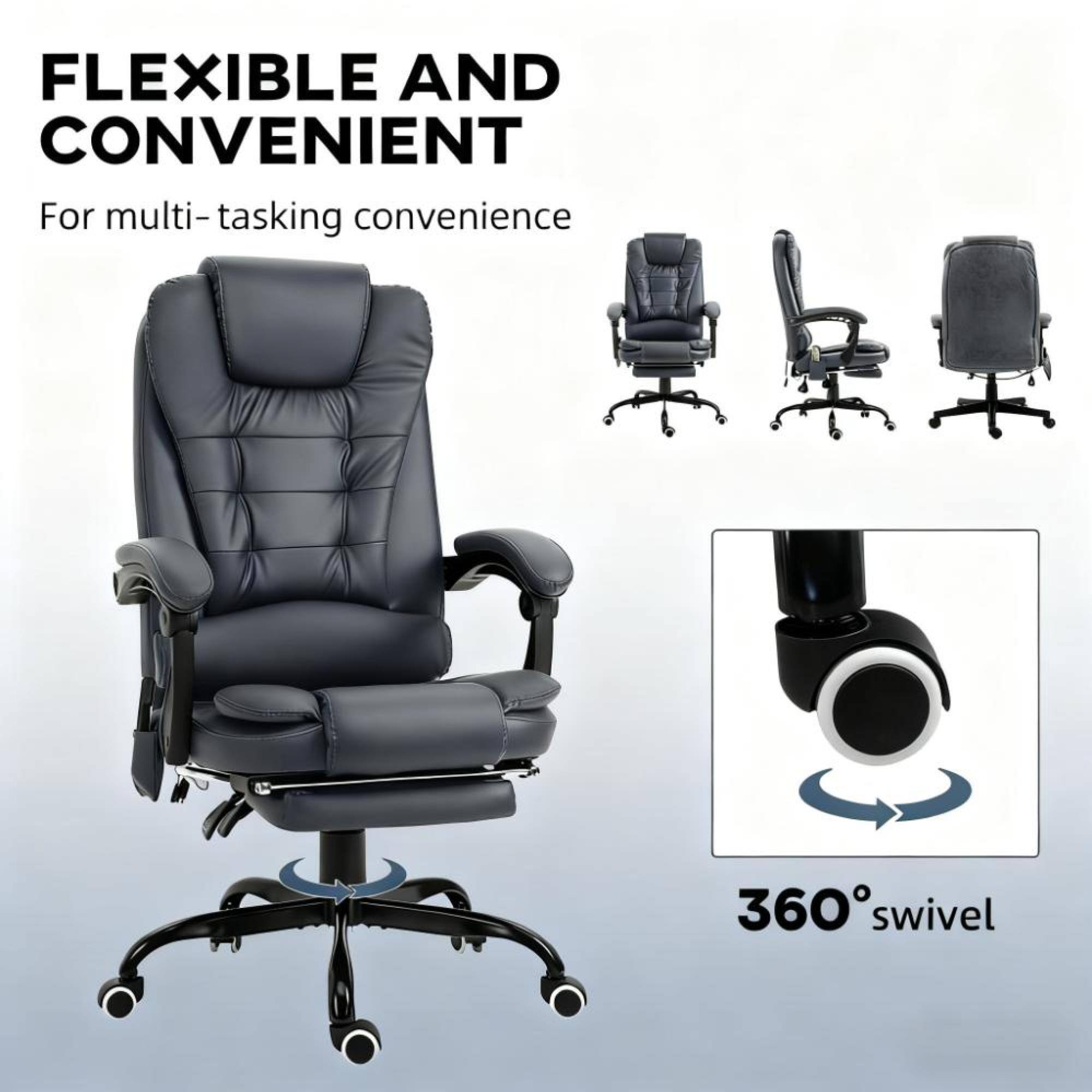 GOODSILO Executive High Back Massaging Office Chair with Vibrating ...