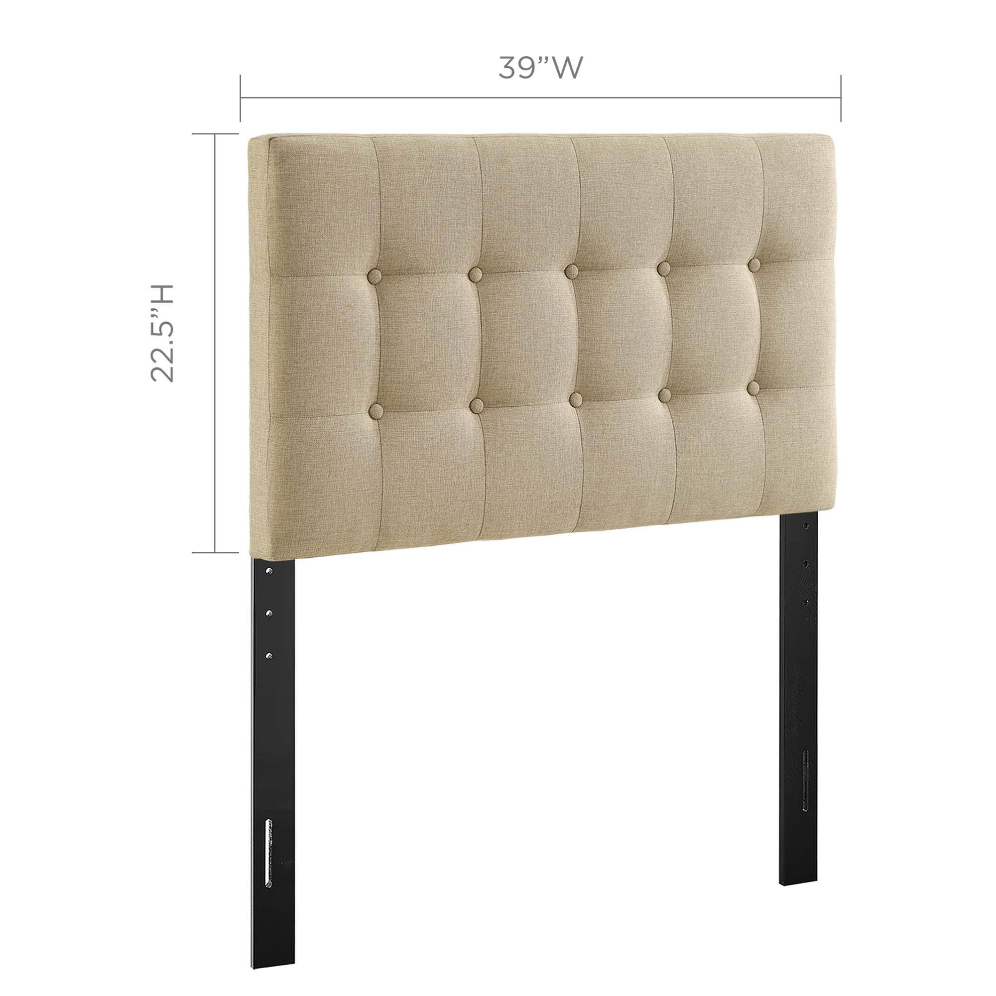Emily Upholstered Fabric Twin Headboard by Modway Brown MOD-5176 - Best Buy