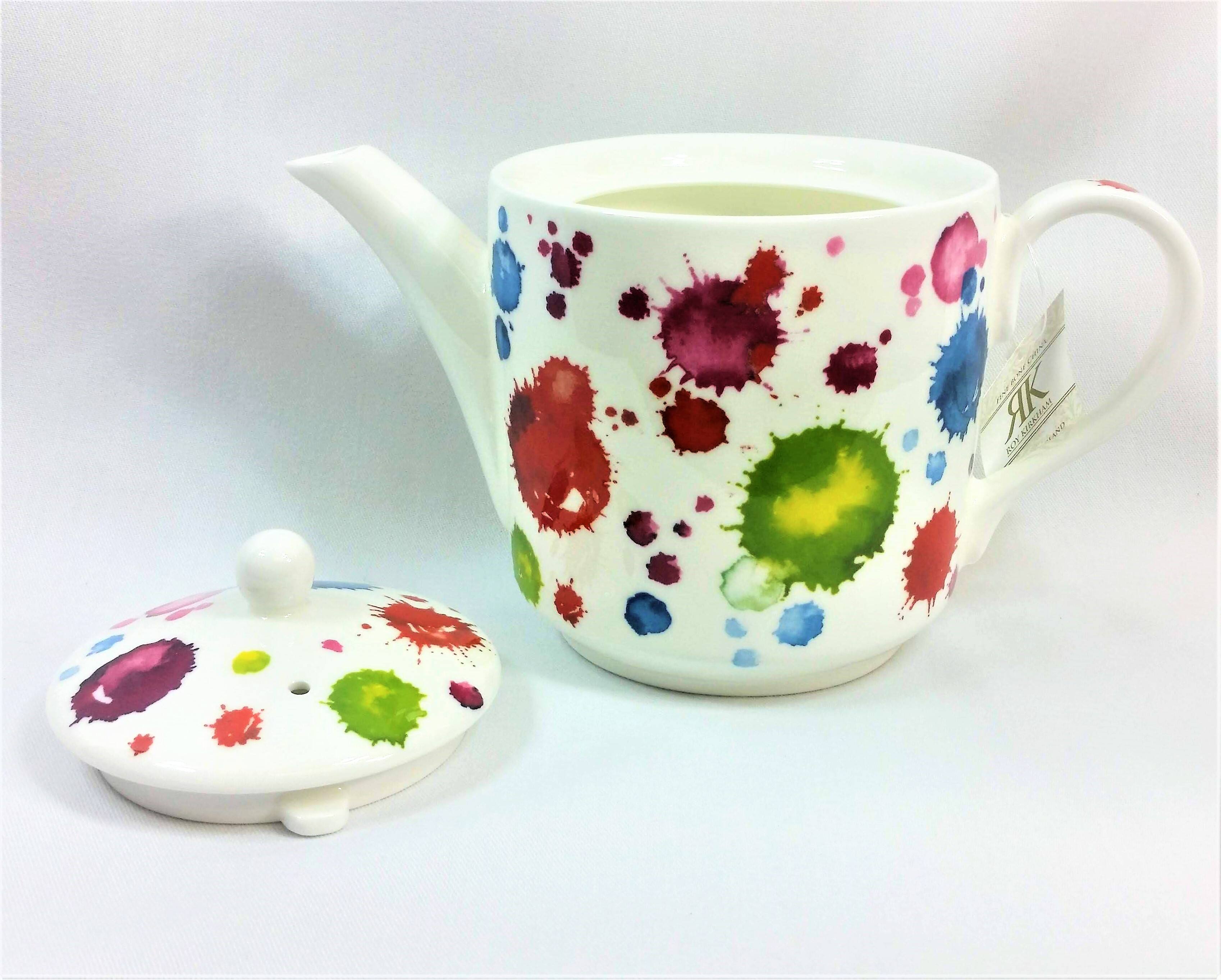 Jiallo Roy Kirkham Splash Alice Bone China Teapot, Bone China Ceramic ...