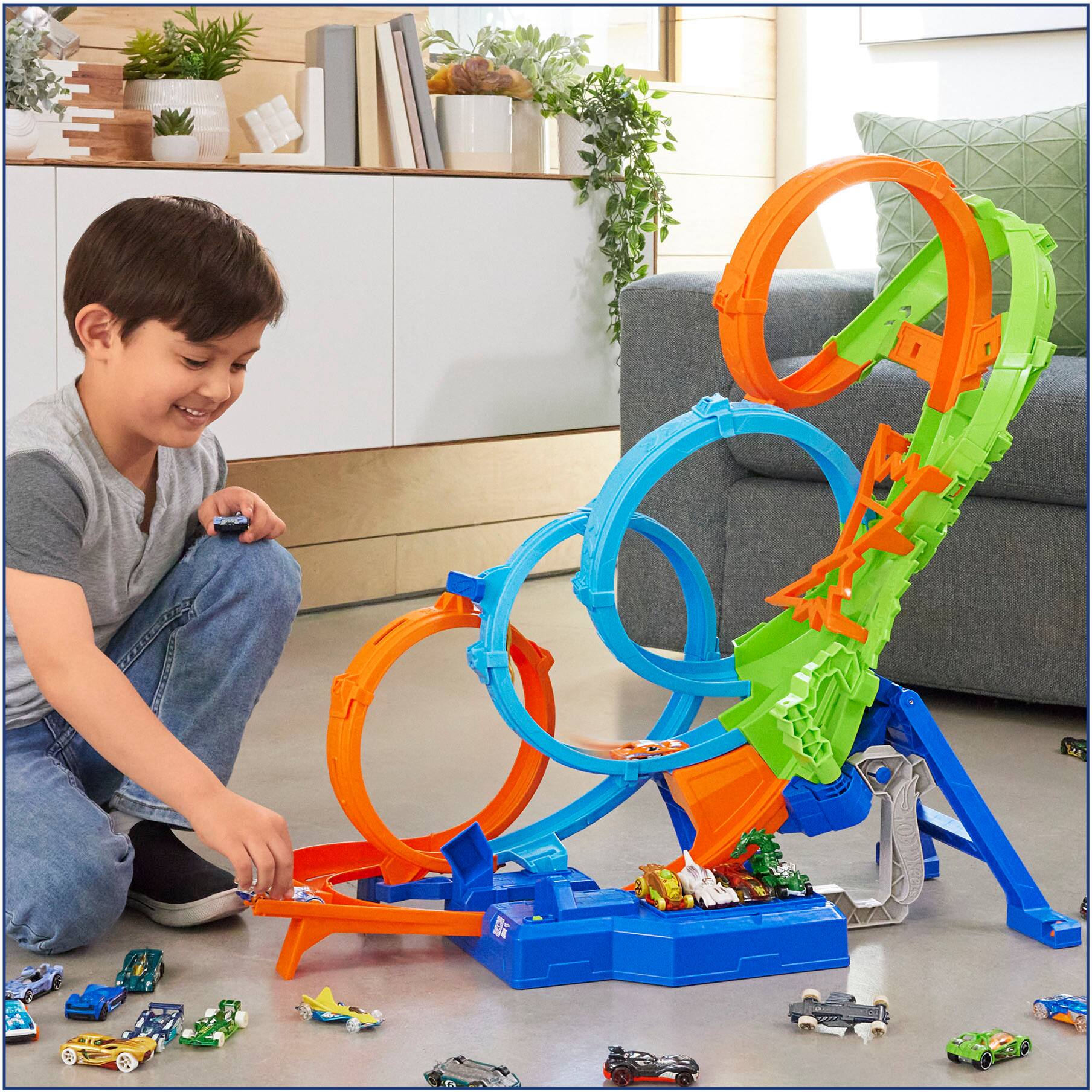 Hot Wheels 4 Loop Crash Out Track Set HXR70 - Open Box - Best Buy