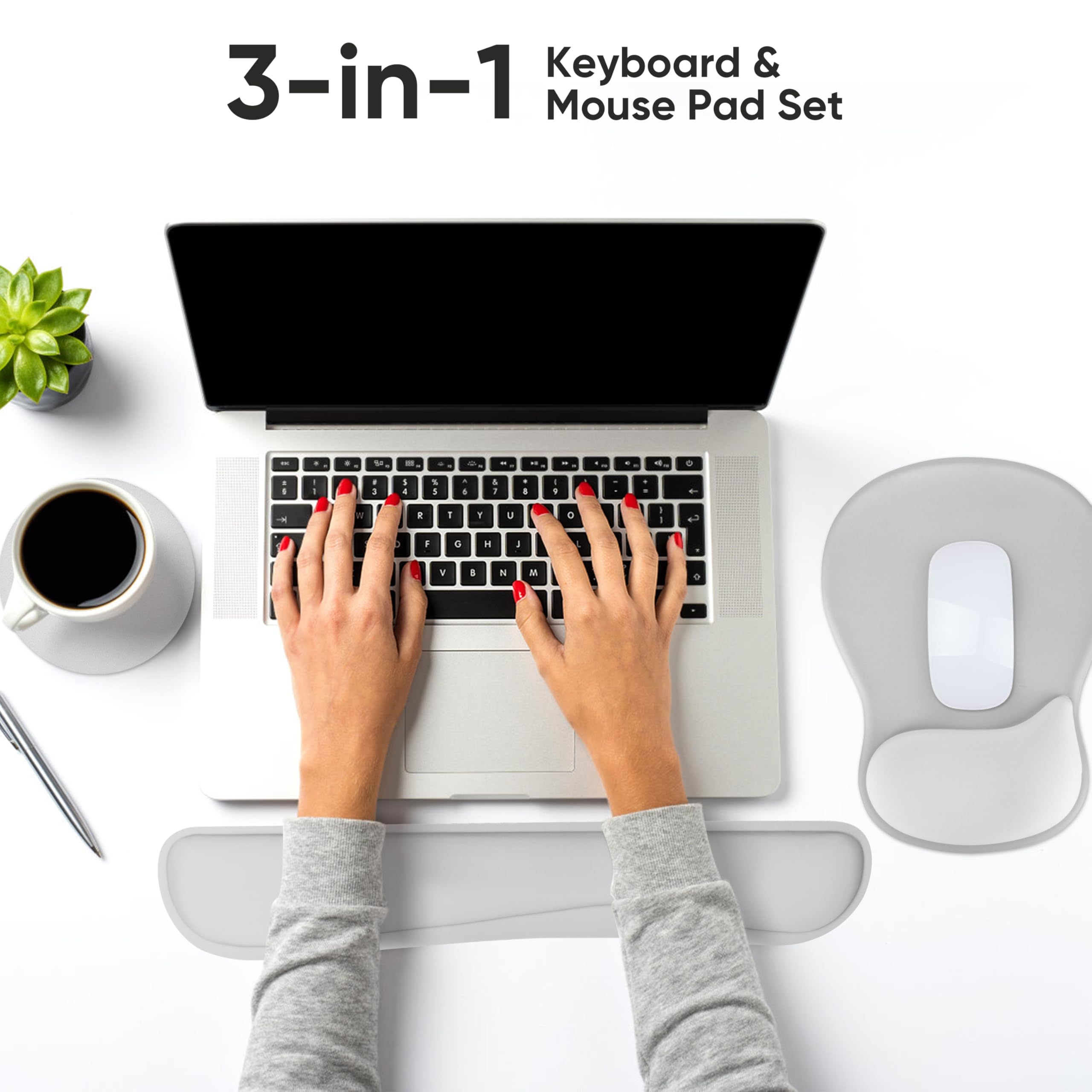 Comfort Essence Wrist Rest Support For Mouse Pad Set Circle Coaster ...