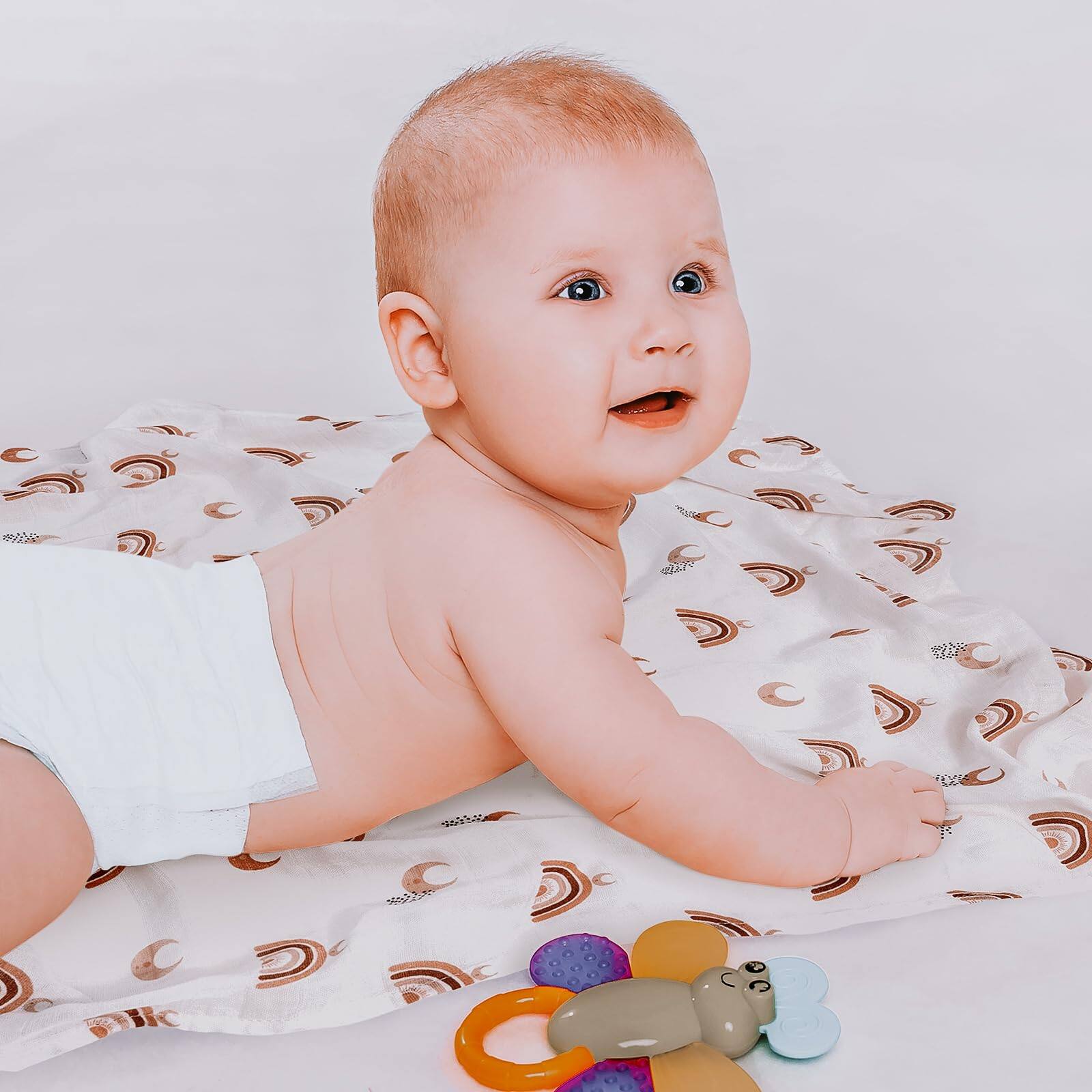 NICHOLAS KLEIN Receiving Blanket Boy Cotton Muslin Swaddle Blankets ...