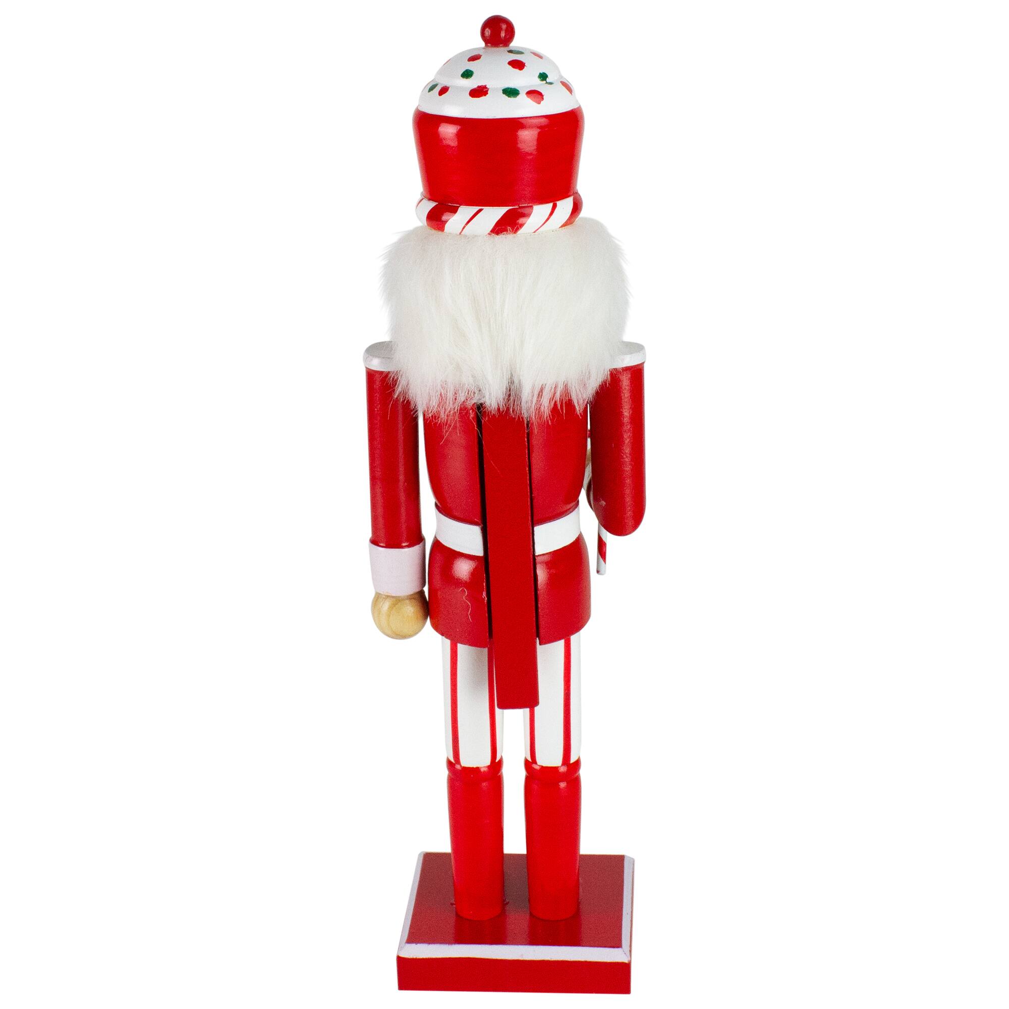 Northlight 14" and White Wooden Candy Cane King Christmas Nutcracker ...