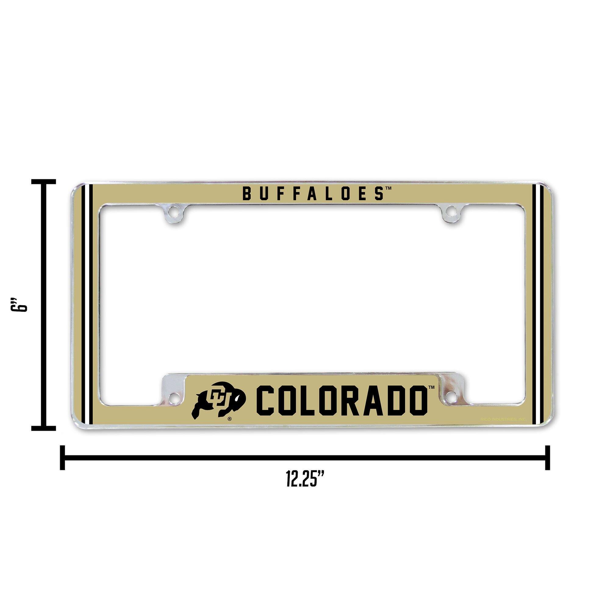 Rico Industries Colorado Buffaloes Chrome Metal License Plate Frame ...
