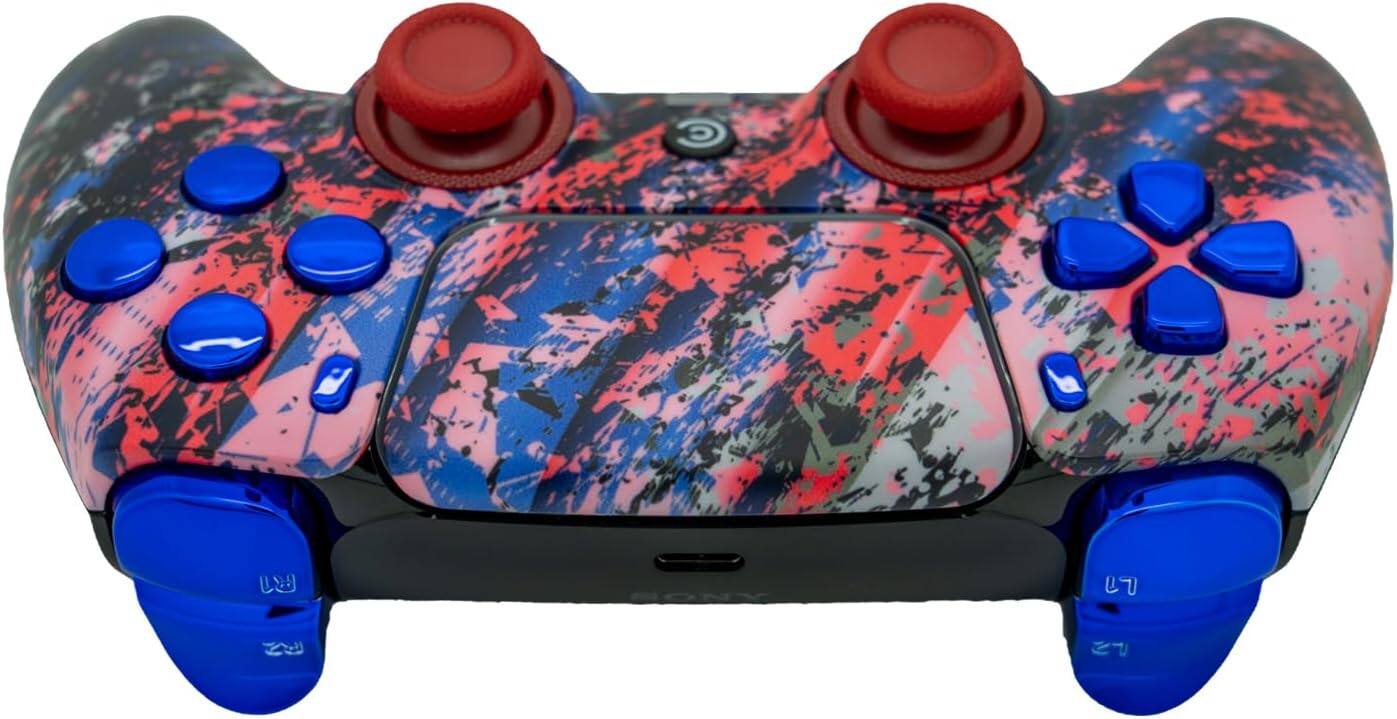 Custom Controllerzz Custom Wireless Controller for PS5 Glacier Burn ...