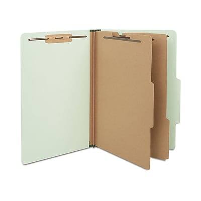 Staples 60% Recycled Top Tab Pressboard Classification Folders, 2/5 Cut ...