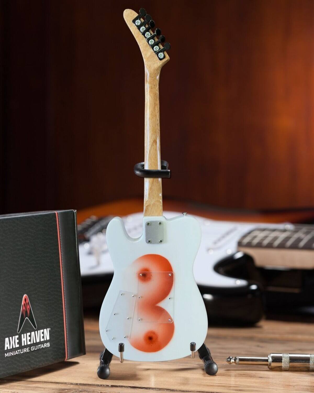 Mick Mars Axe Heaven Signature White Girls, Girls, Girls Mini Guitar ...