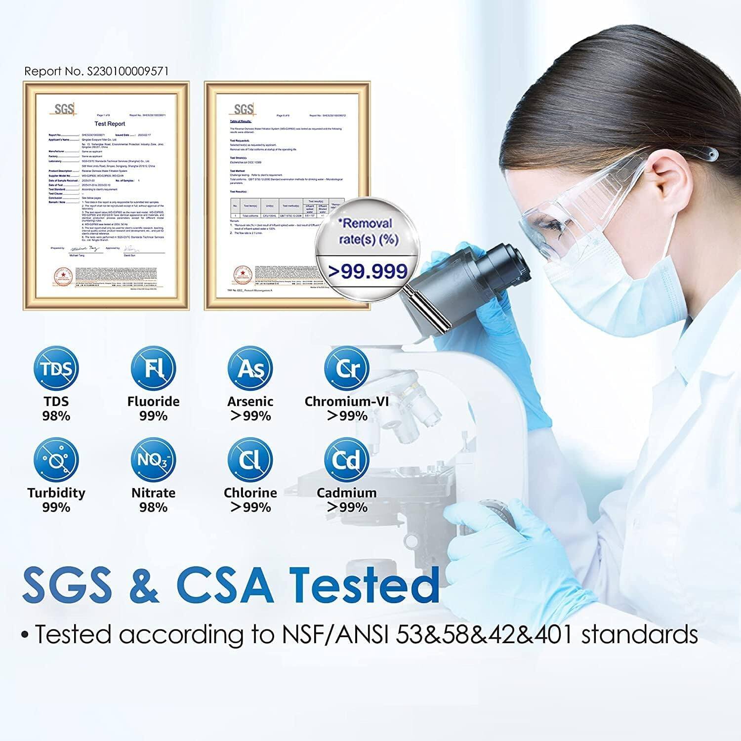 Waterdrop G3P600 Reverse Osmosis System Extra 2 WD MNR35 Water Filters White WD-G3P6-2MNR - Best Buy