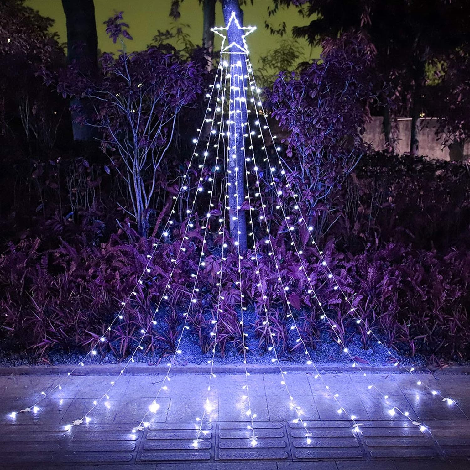 NICHOLAS KLEIN Christmas Decoration Outdoor Star String Lights Tree ...