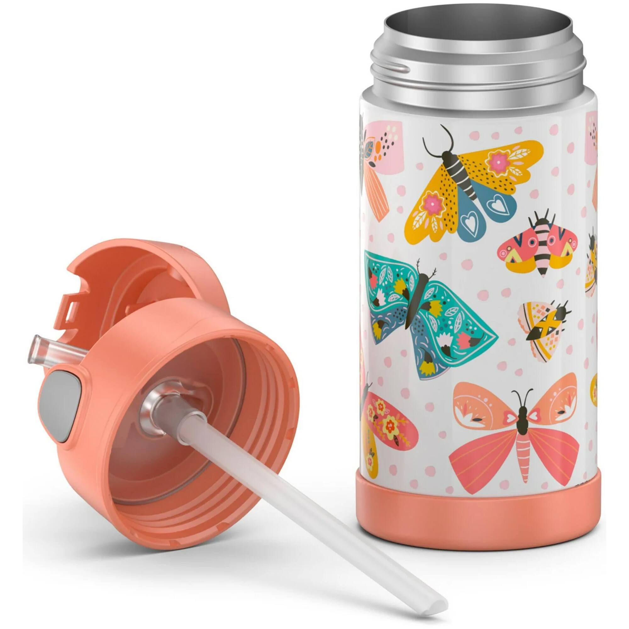 Thermos 12 oz. Kid's Funtainer Insulated Water Bottle Pastel Delight Butterfly THMF401 - Best Buy