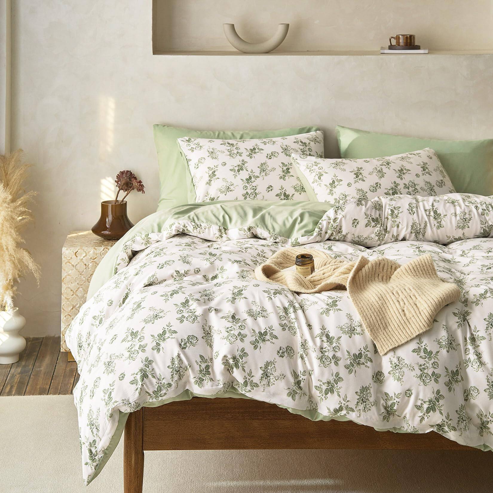 Earthley Blooms Cottagecore Comforter Set Floral Vintage Flower Shabby ...