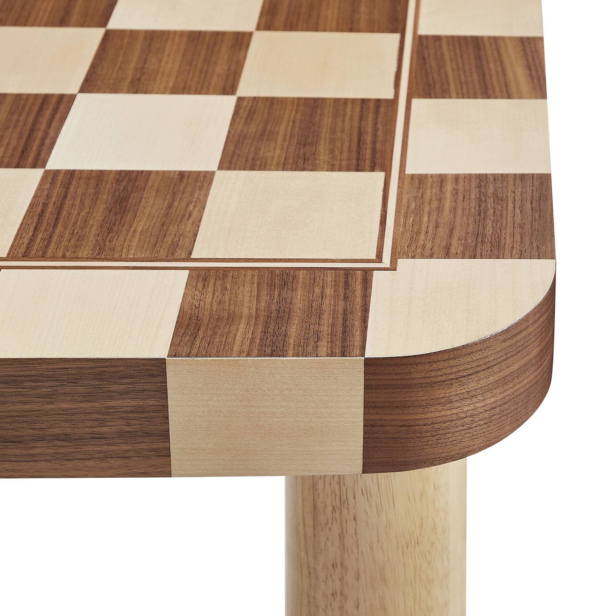 Oscar 36 Inch Square Checkered Dining Table by Modway Oak and Walnut ...