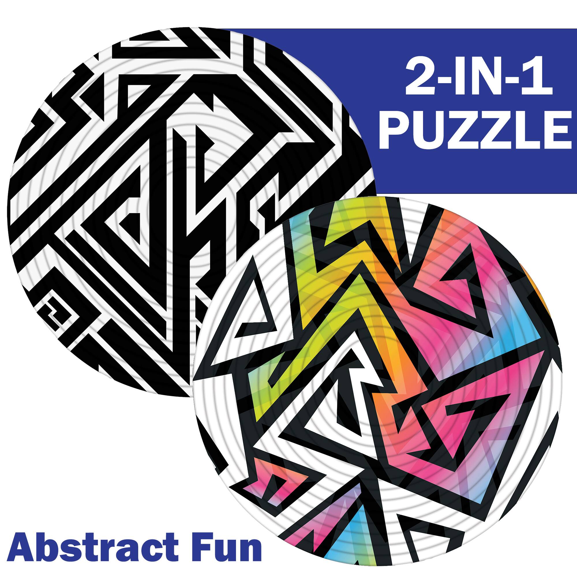 TCG Toys Spin Flip: Puzzle Abstract Fun 2 In 1: Double Sided Puzzle ...