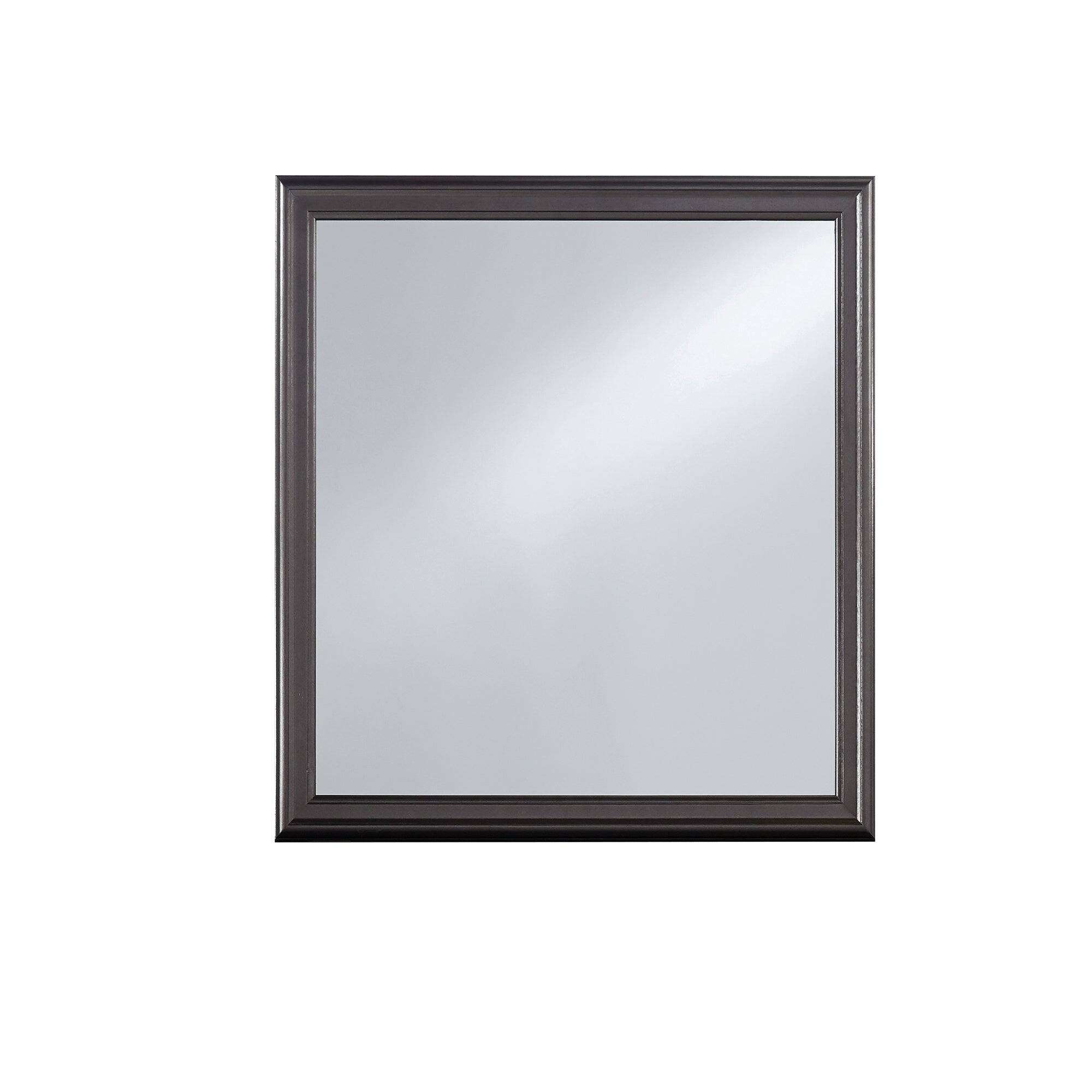 BreeBe Contemporary Shaker Crocodile Mirror with Beveled Glass, Solid ...