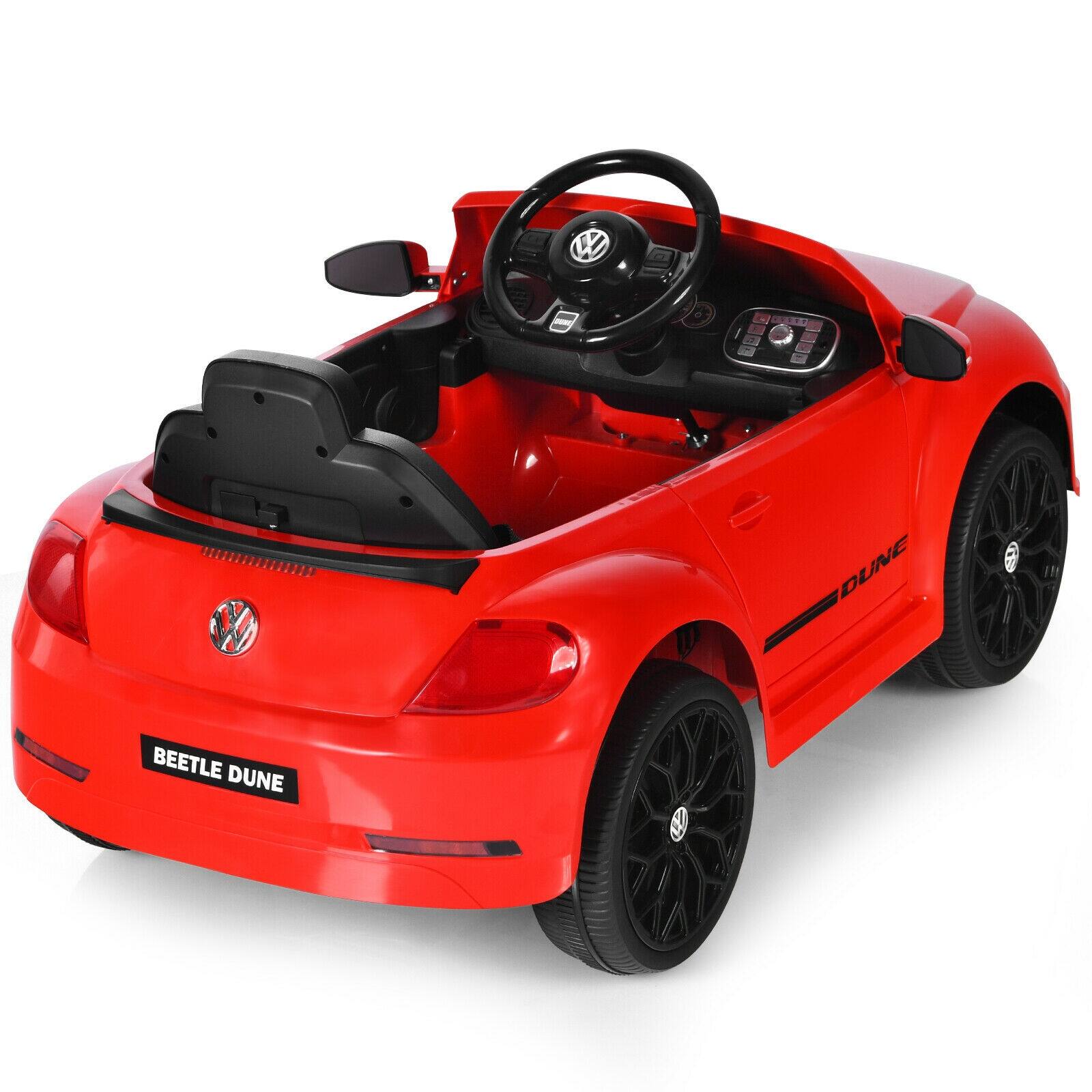 Ecooso Volkswagen Beetle Kids Electric Ride On Car with Remote Control ...