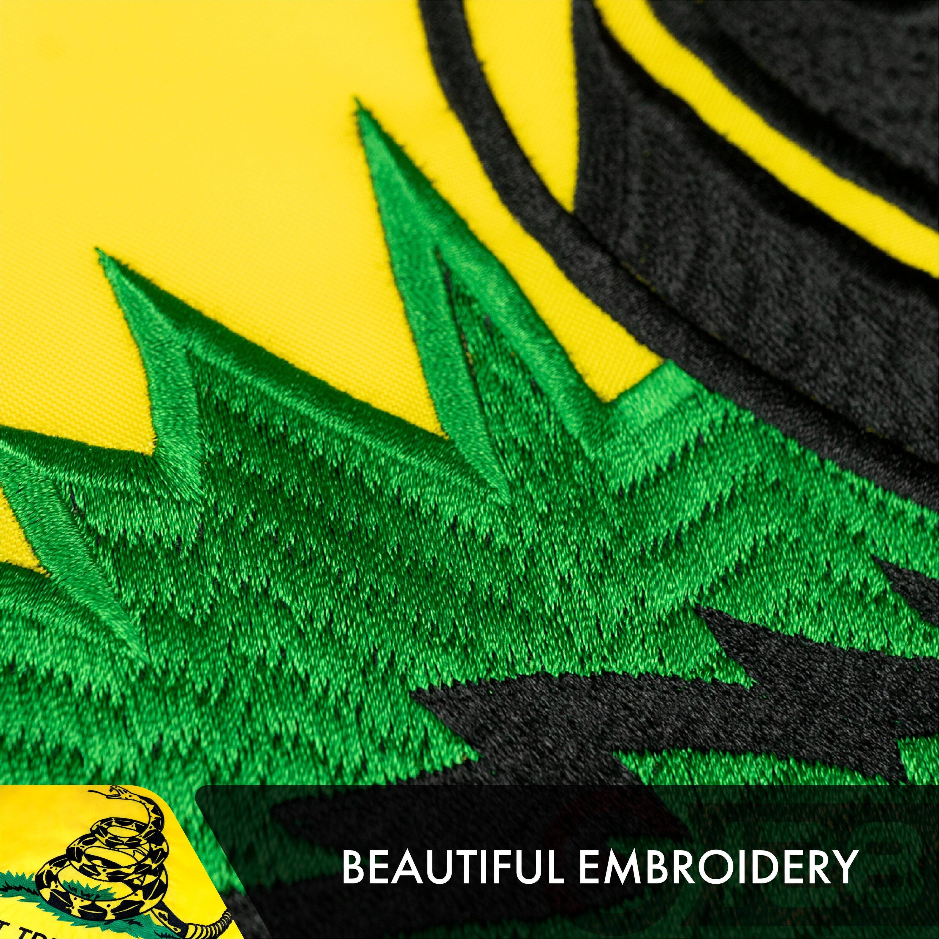 G128 Gadsden Don't Tread On Me Flag 210D Embroidered Double Sided 3x5 ...