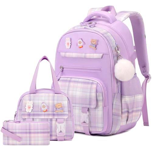 Live At Space 3pcs Backpack School For With Lunch Box Pencil Case Cute ...