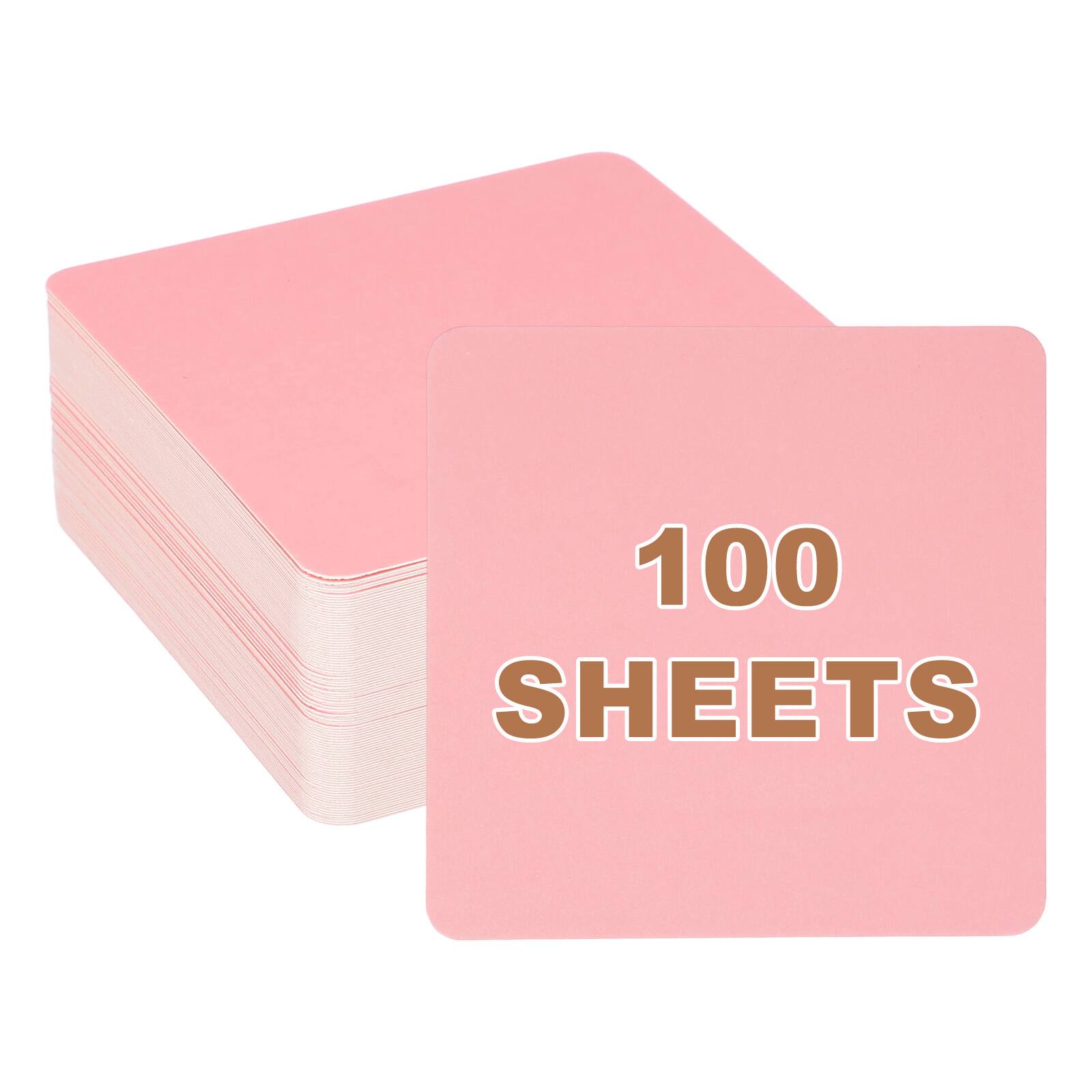 Unique Bargains 4x4" Large Blank Cardboard Message Cards, 100 Sheets ...