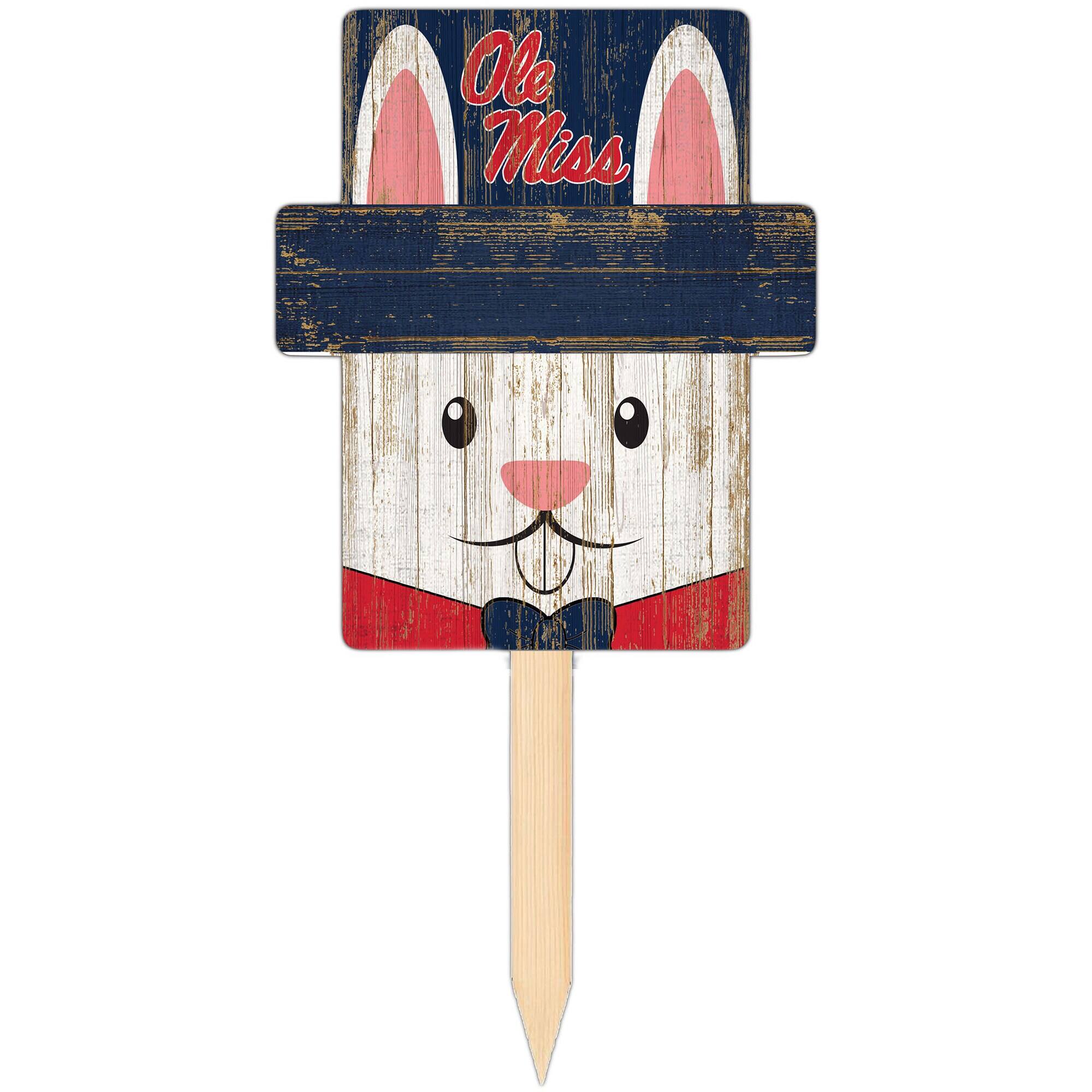 Fan Creations Ole Miss Rebels 16" x 19" Easter Bunny Yard Stake ...