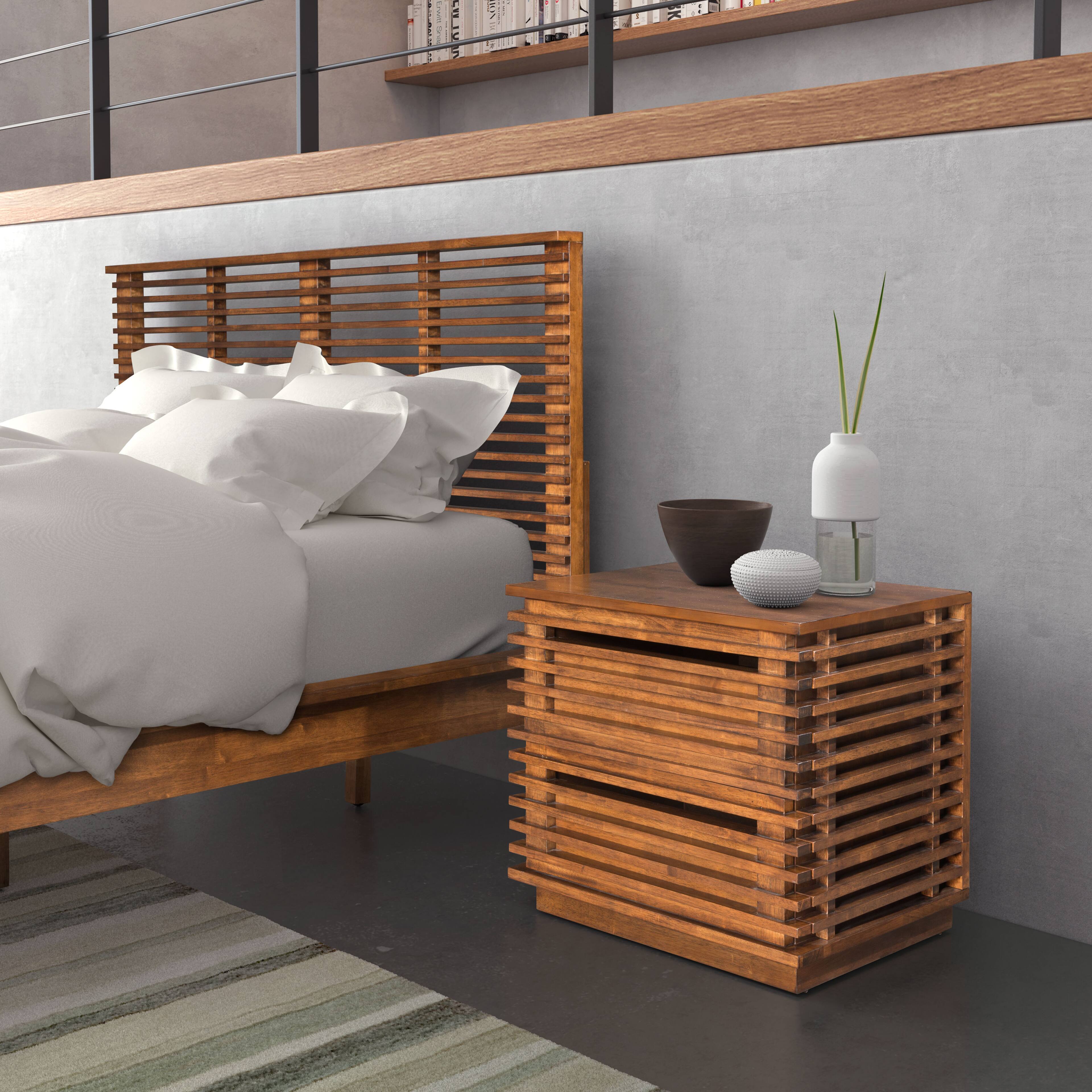 Hivvago Linea End Table Walnut 110880 - Best Buy