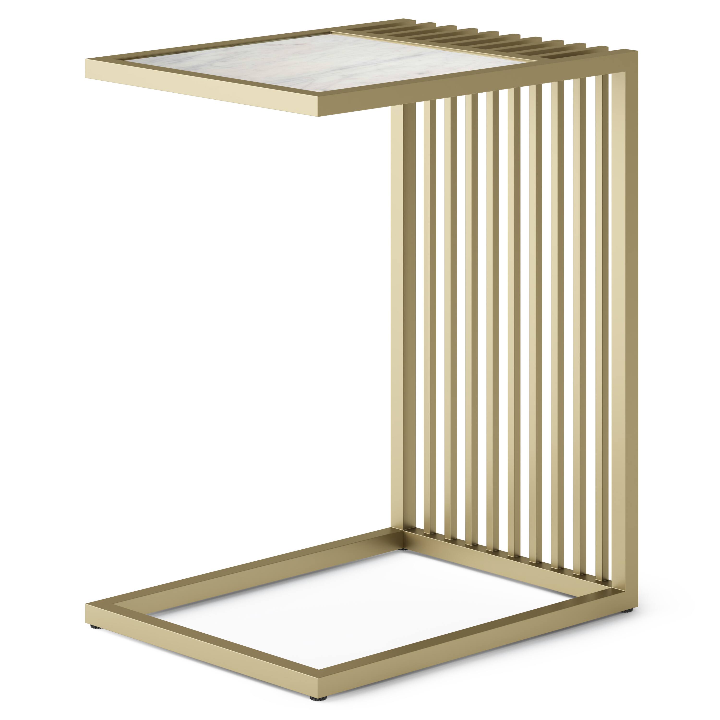 Simpli Home Dorval Marble C Table Gold AXCDOR-09-MRB - Open Box - Best Buy