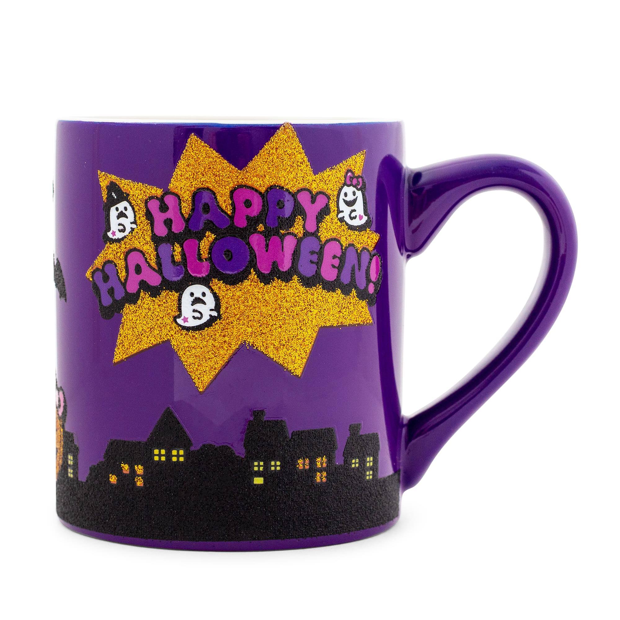 Silver Buffalo Sanrio Hello Kitty "Happy Halloween" Ceramic Glitter Mug ...