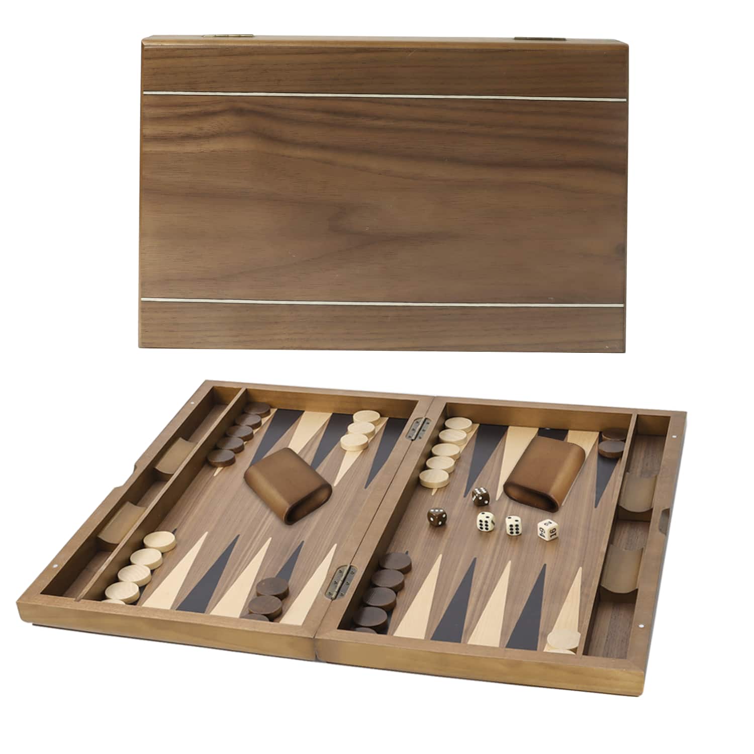 GSE Games & Sports Expert - Premium Wooden Folding Inlay Backgammon Set ...