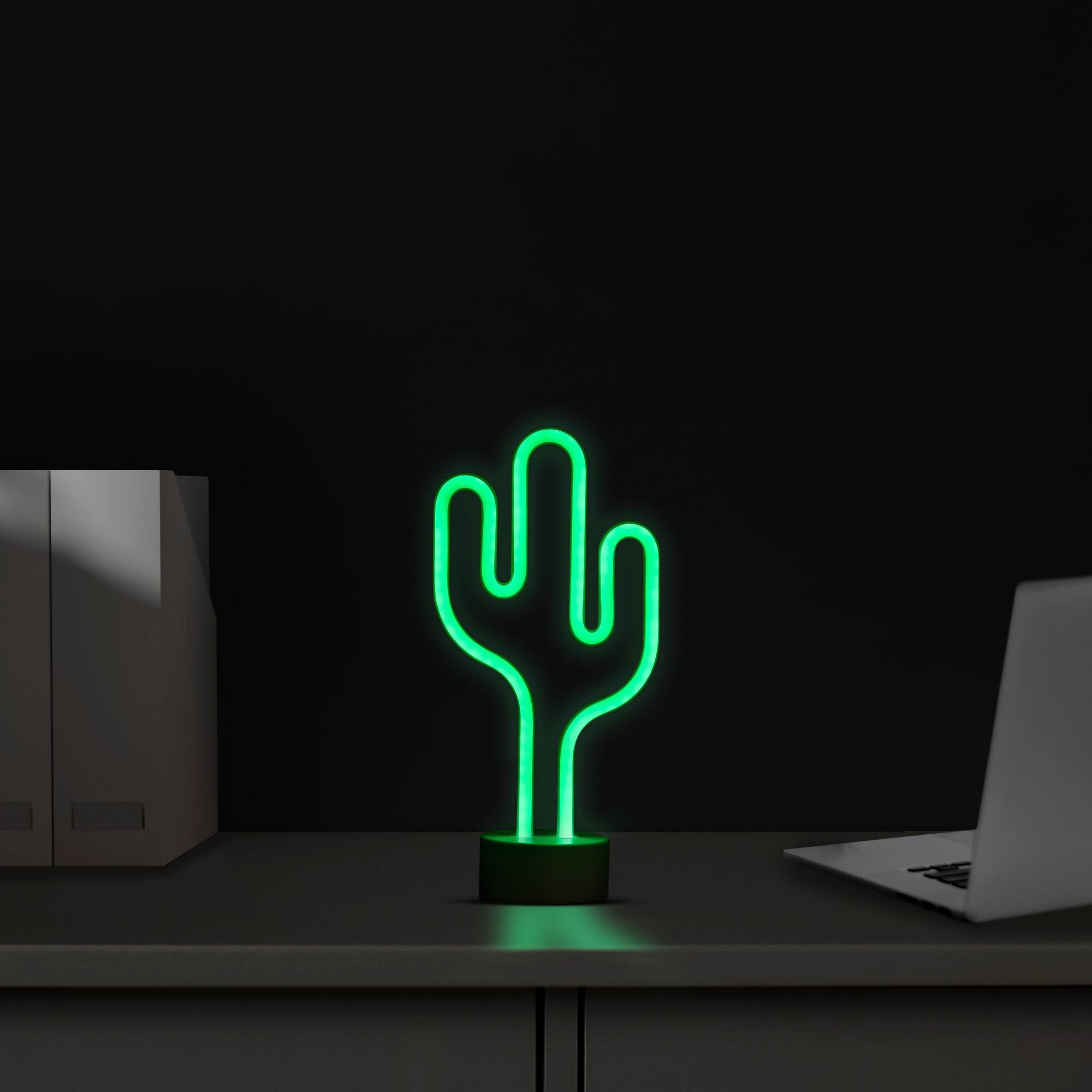 Northlight LED Cactus Neon Table Light 11.5" Green 33377716 - Best Buy