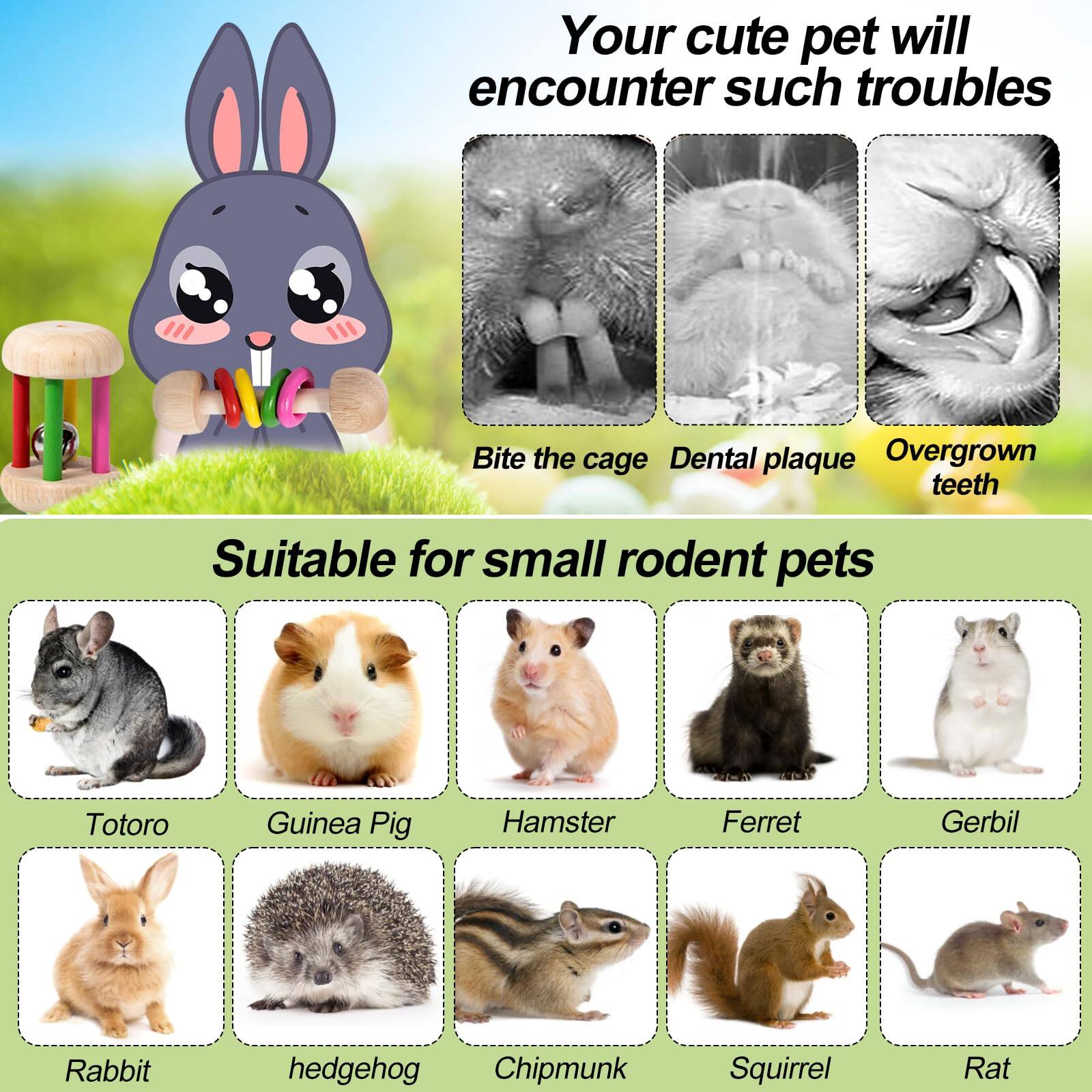 Live At Space 15pcs Rabbit Toys For Bunnies Boredom Enrichment With ...