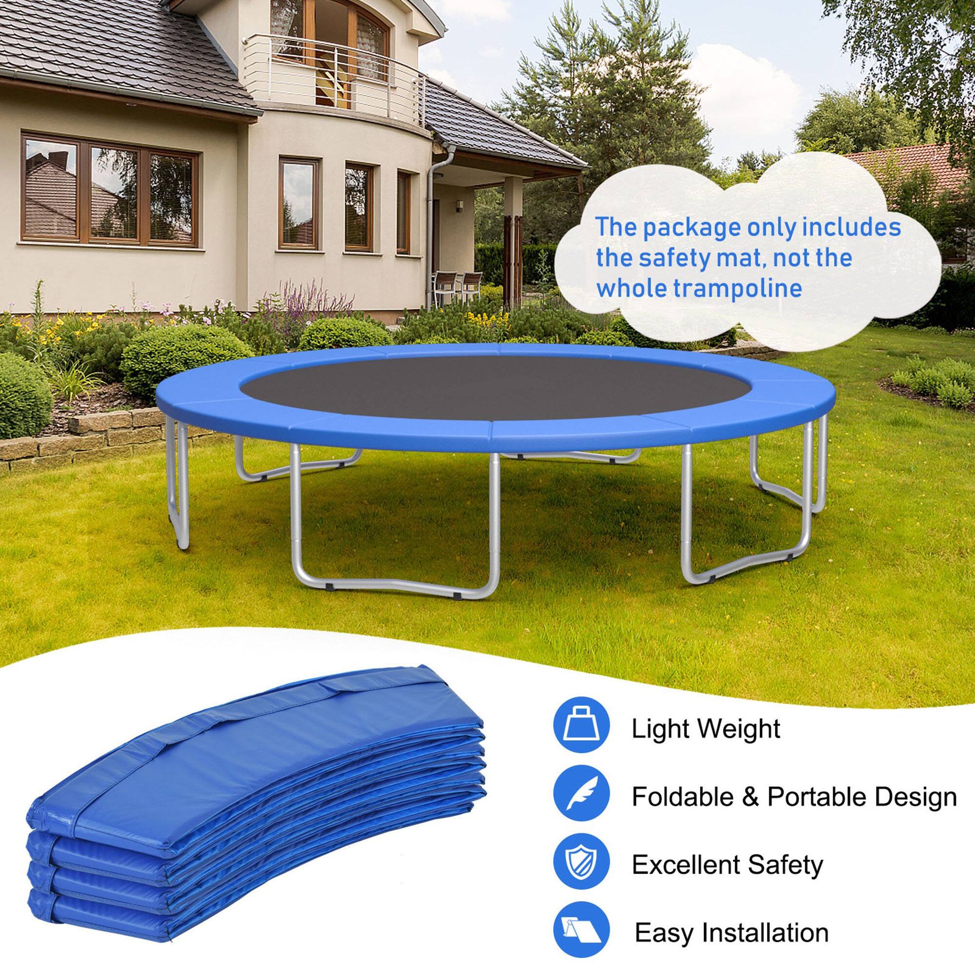 Gymax 10FT Trampoline Replacement Safety Pad Universal Trampoline Cover ...