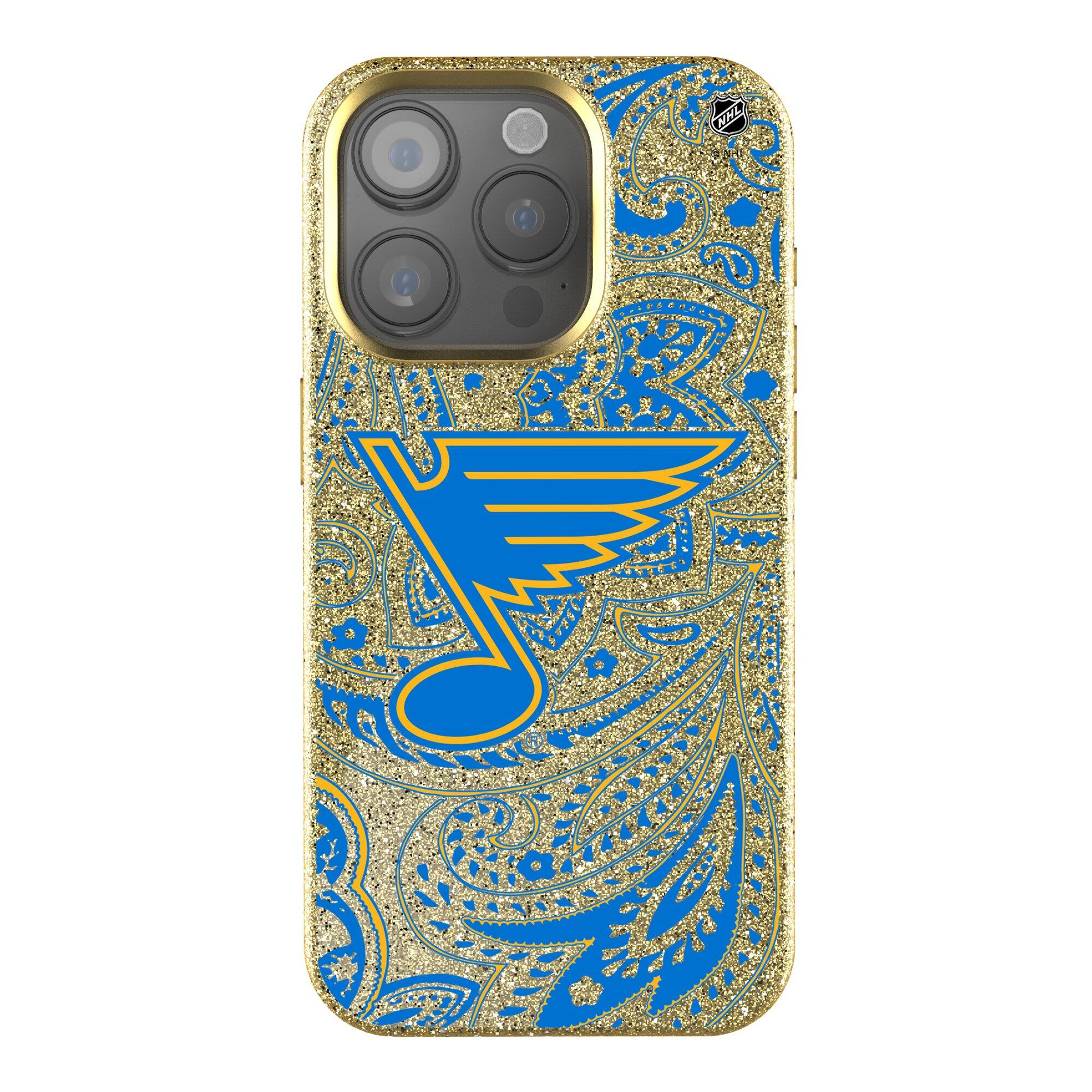 Keyscaper NHL St. Louis Blues Paisley Bling iPhone Case 14 Plus Gold ...