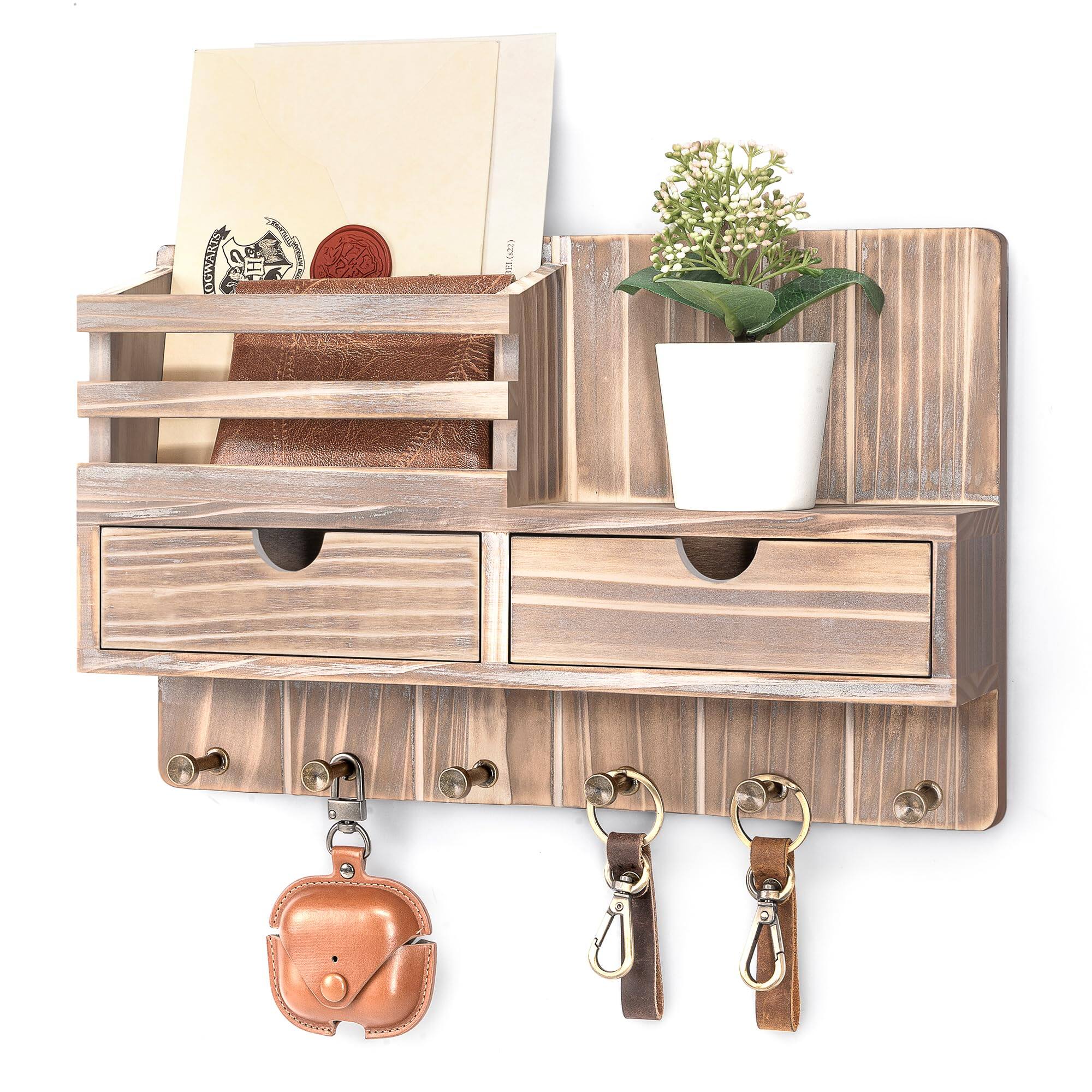 Dapper Styles Decorative Key Holder Wall Mount With rawer Organizer ...